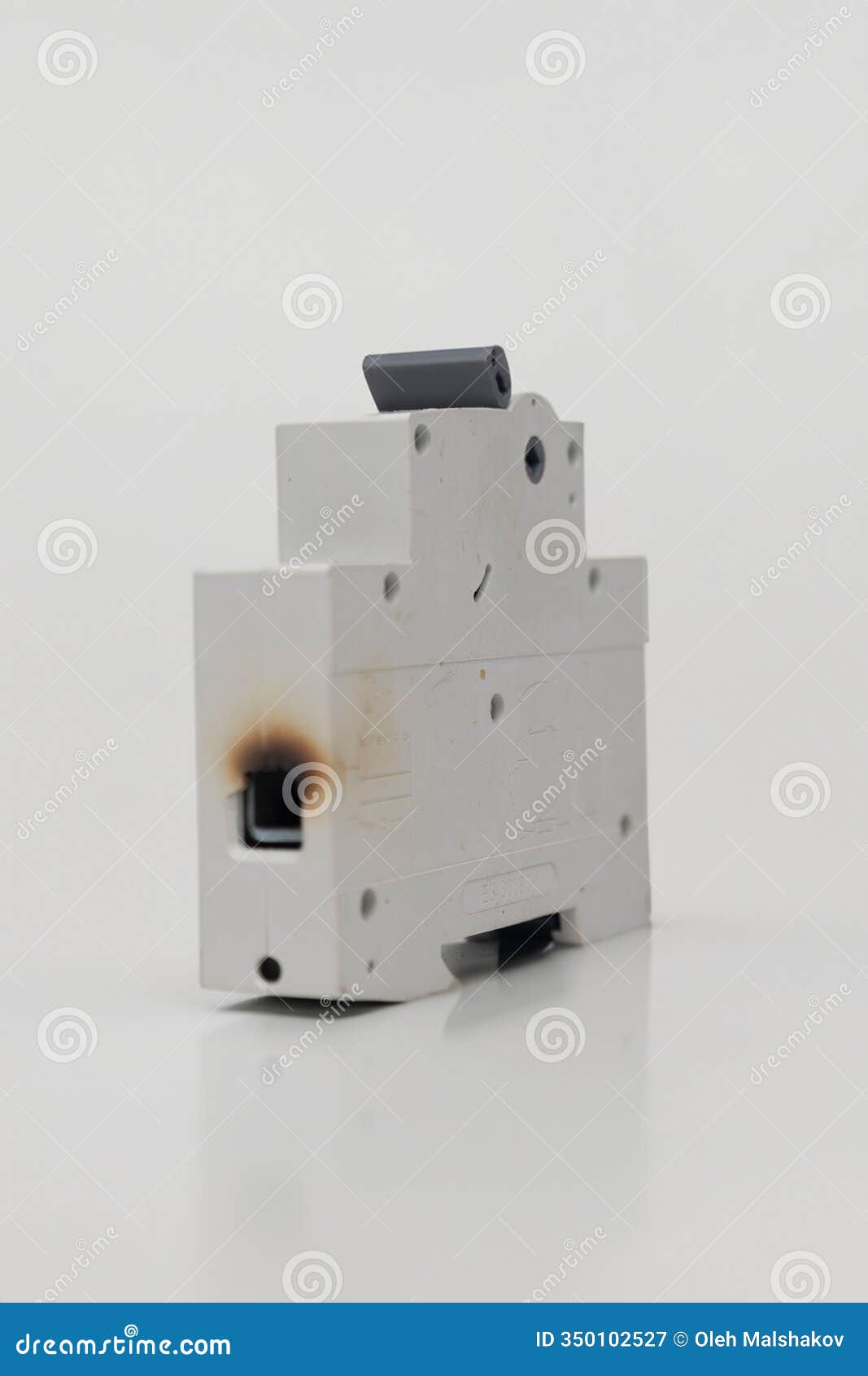 Burned Circuit Breaker Showing Signs of Electrical Overload and Damage ...
