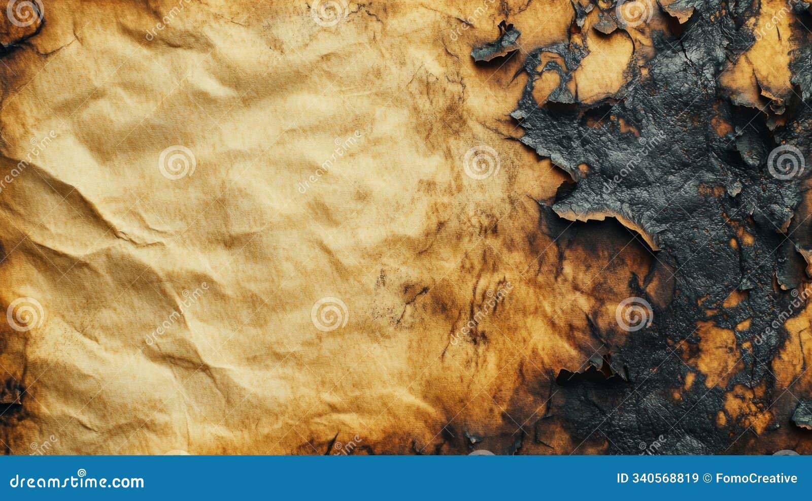 Burned and Crumpled Paper Texture Stock Illustration - Illustration of ...