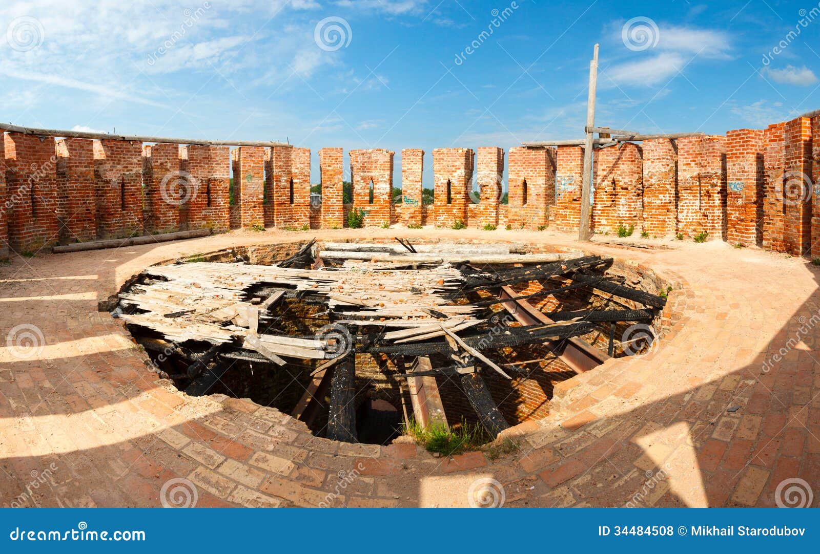 Burned and Destroyed the Tower Stock Photo - Image of historic, gothic ...