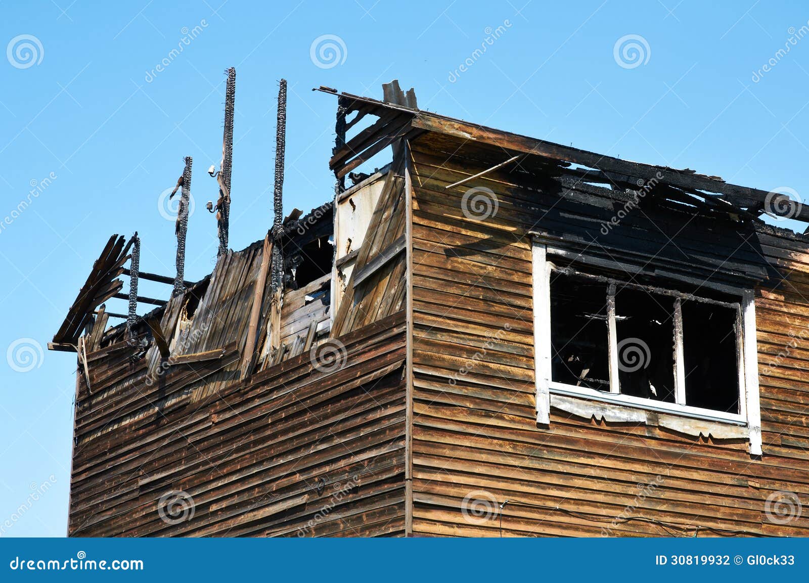 Burned down house stock photo. Image of destroyed, devastation - 30819932