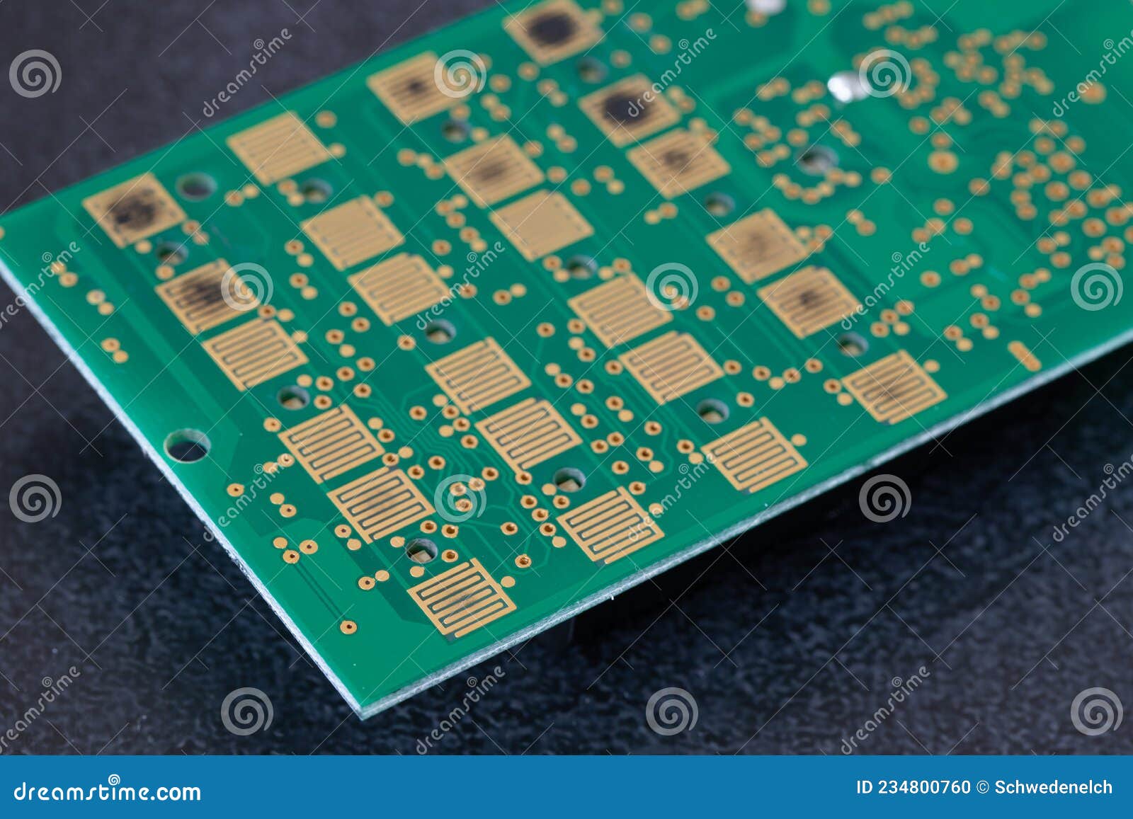 Burned Electronic SMD Printed Circuit Board PCB After A Short Circuit ... Burned Electronic SMD Printed Circuit Board PCB After A Short Circuit ...