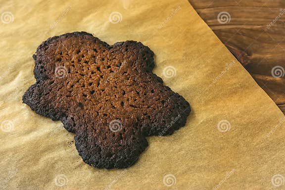 Burned Gingerbread Cookie Man Stock Image - Image of seasonal, damaged ...