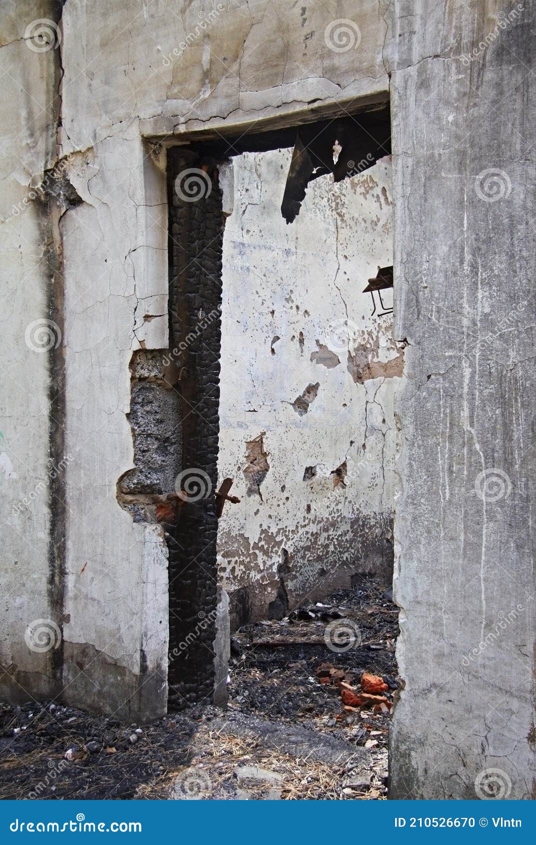 Burned house stock photo. Image of remains, desaster - 210526670
