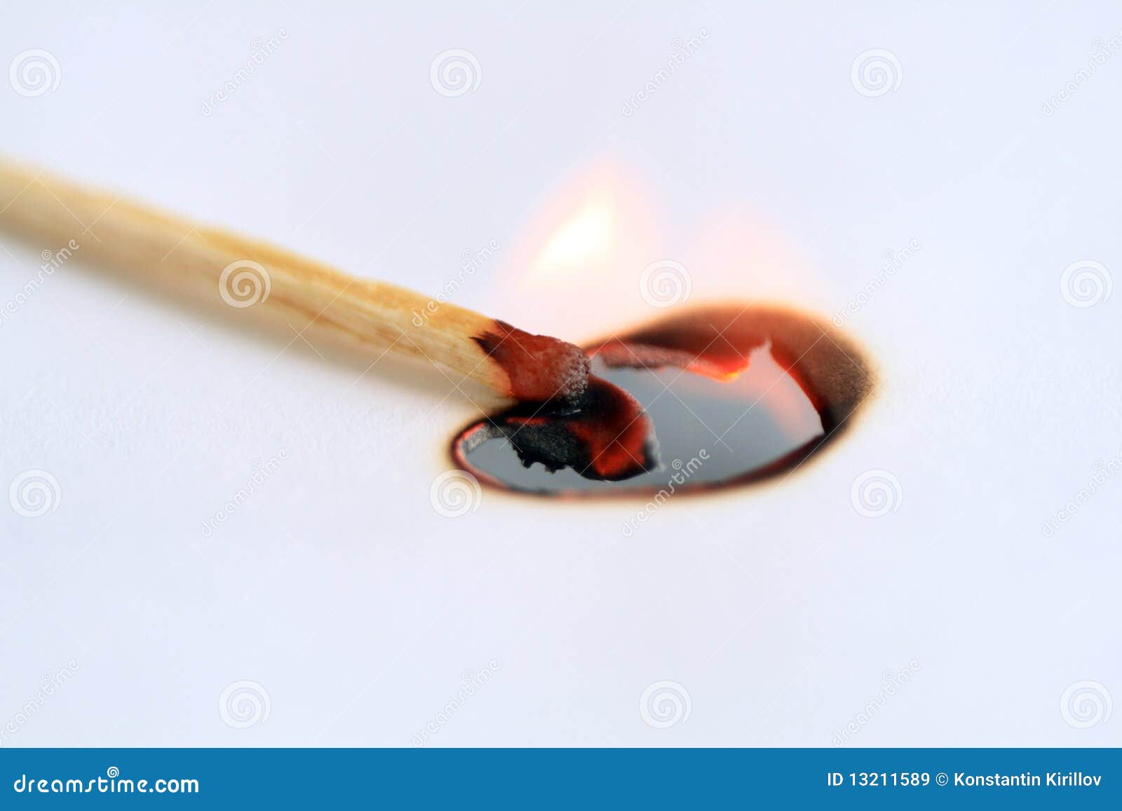 Burned match on paper stock image. Image of burnt, wood - 13211589