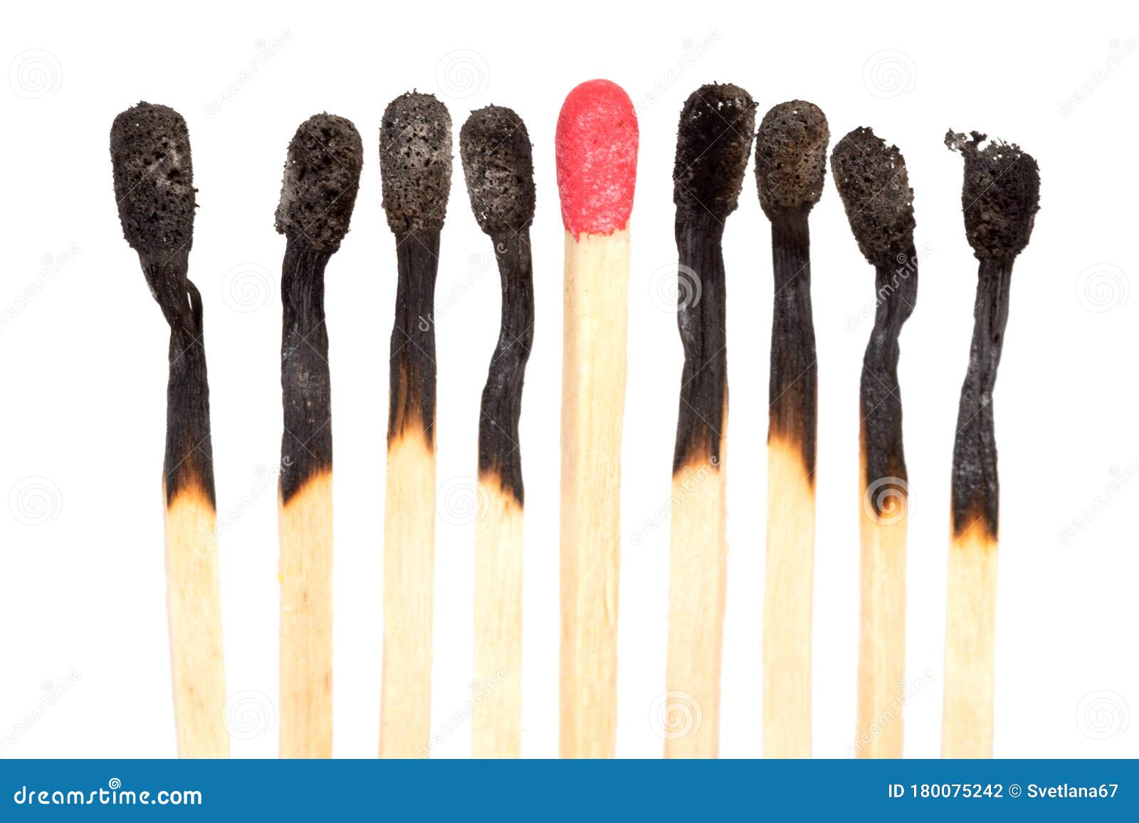 Burned matches over white stock photo. Image of objects - 180075242