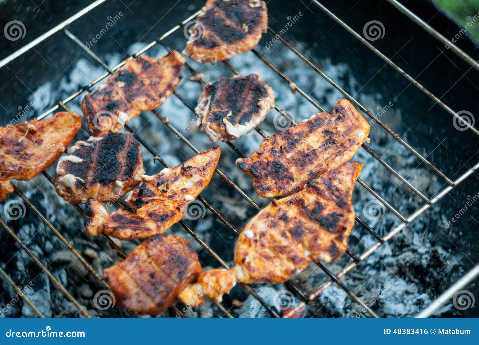 Burned meat on the grill stock photo. Image of unhealthy - 40383416