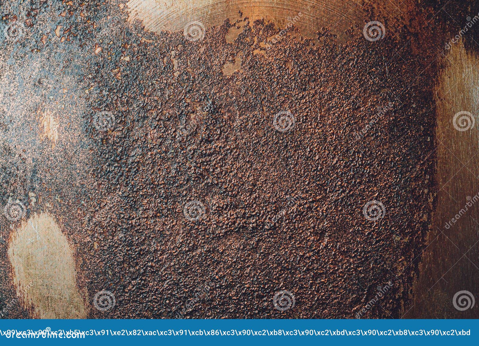 Burned Old Frying Pan Texture Rust Macro. Stock Image - Image of black ...