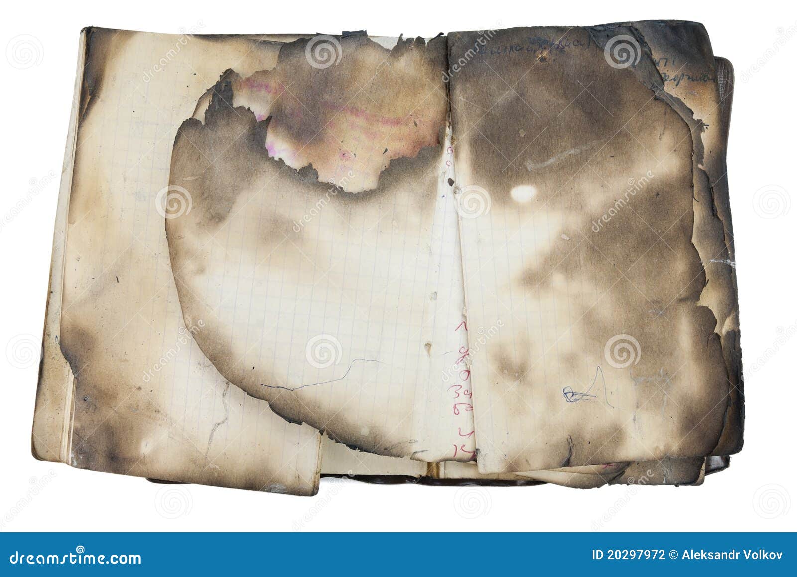 Burned old notebook stock photo. Image of document, book - 20297972