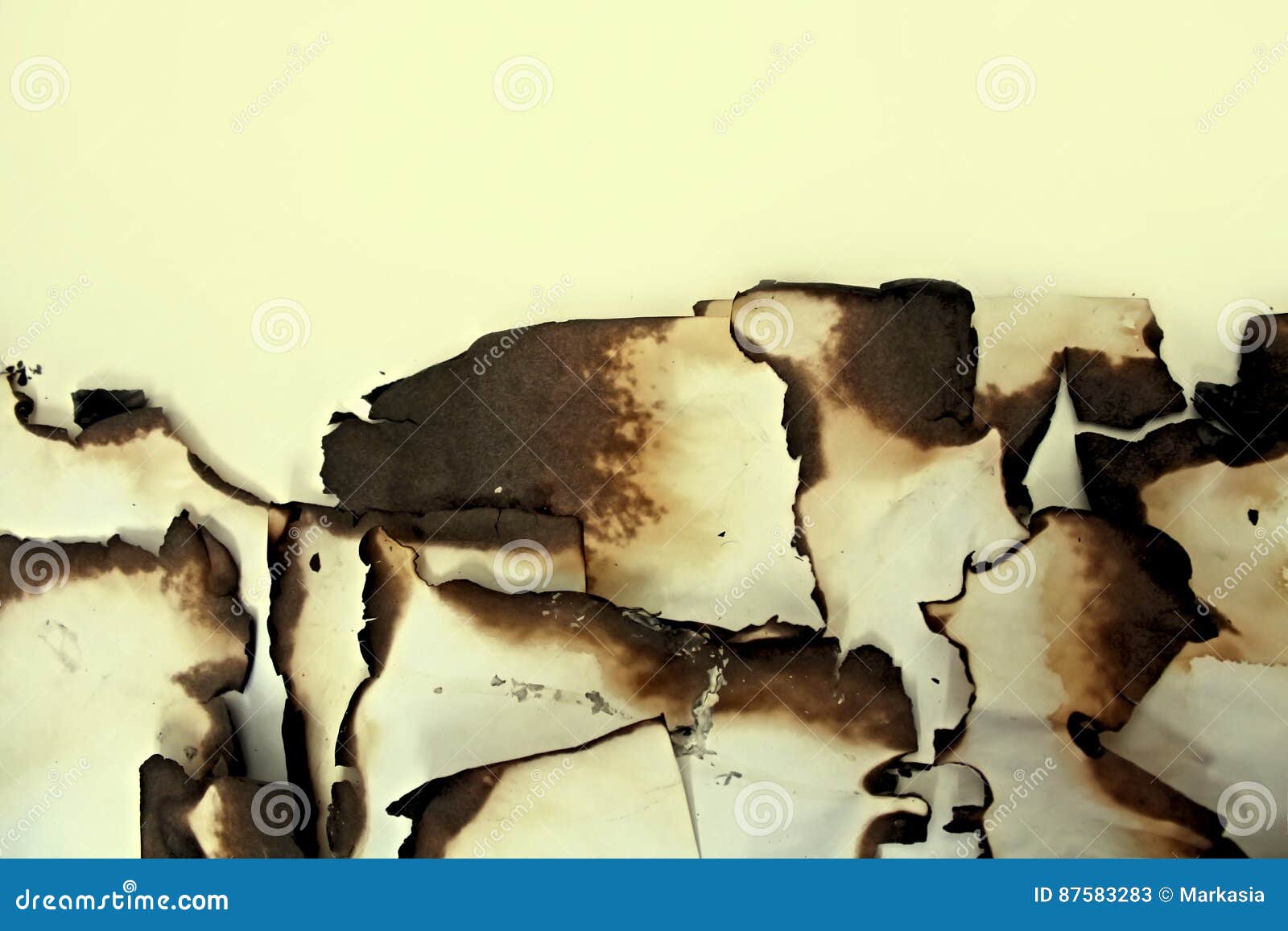 Burned old paper. stock image. Image of page, element - 87583283