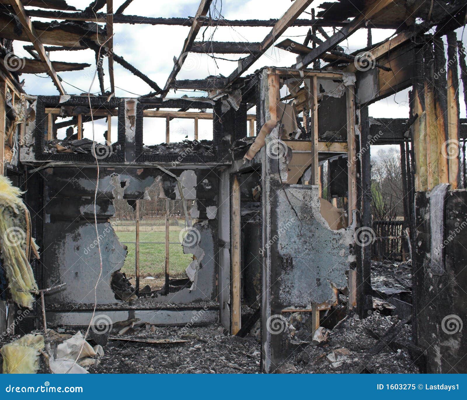 Burned out home stock image. Image of danger, arson, inferno - 1603275