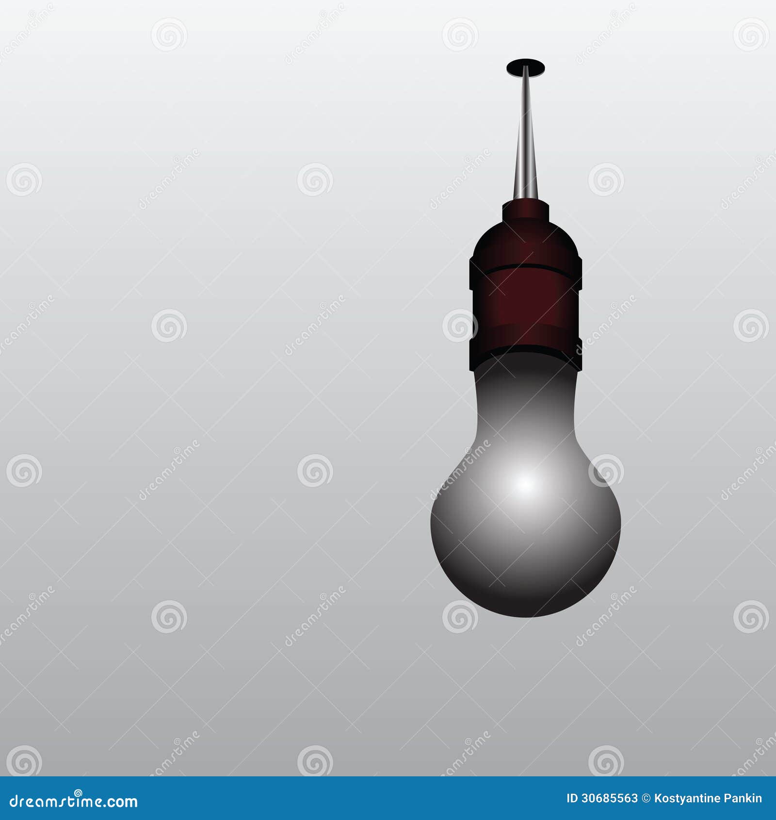Burned out light bulb stock vector. Illustration of concepts - 30685563
