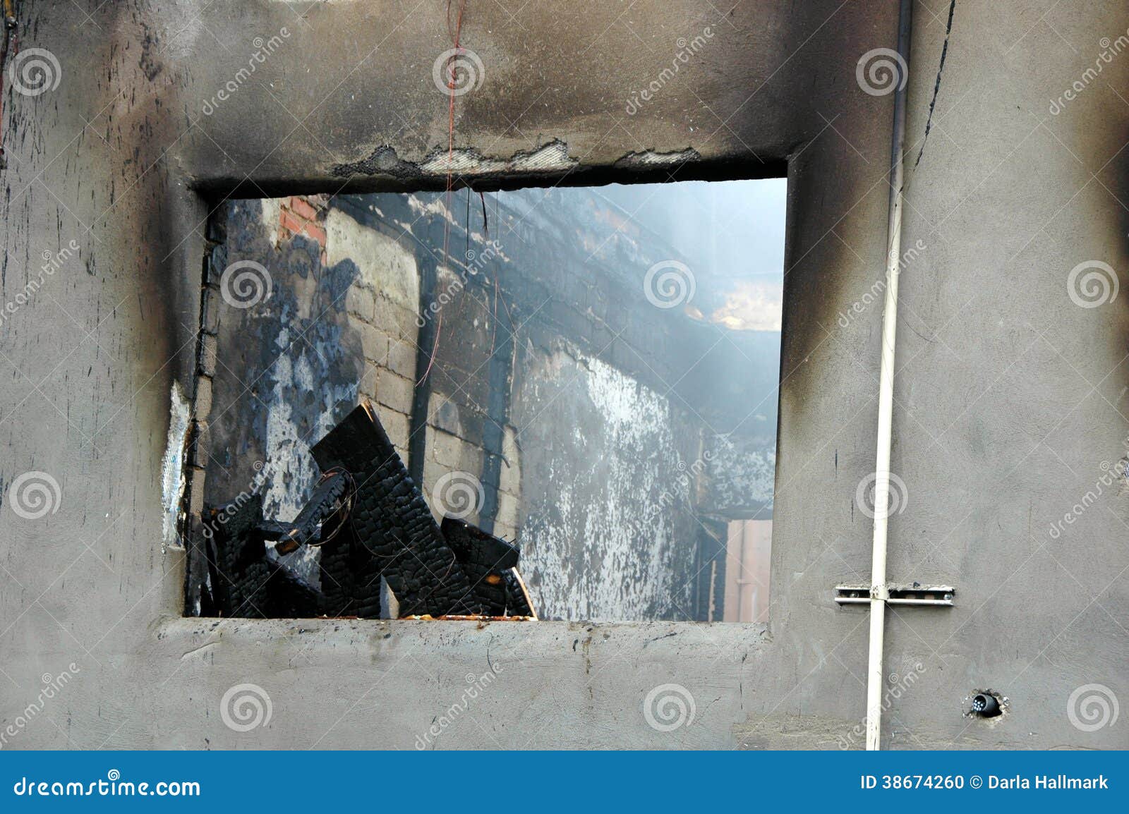 Burned out shell stock photo. Image of loss, smoldering - 38674260