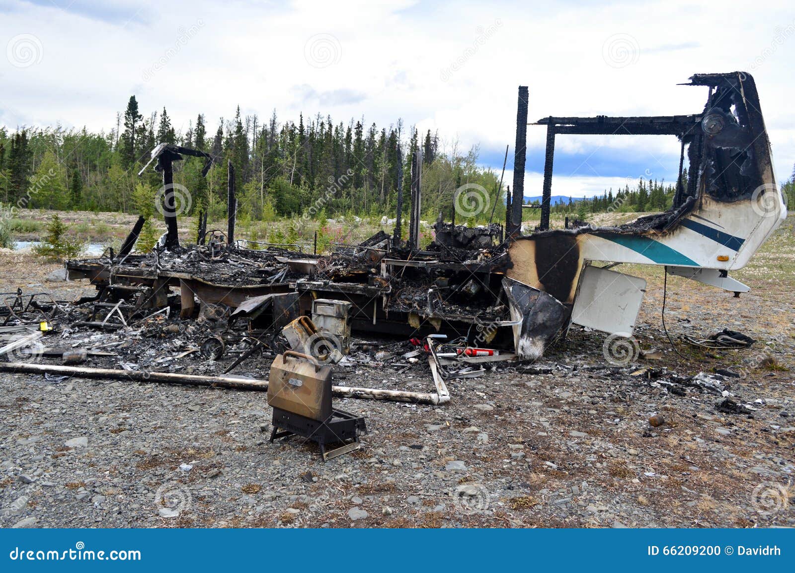 Burned out trailer 02 stock photo. Image of explosion - 66209200