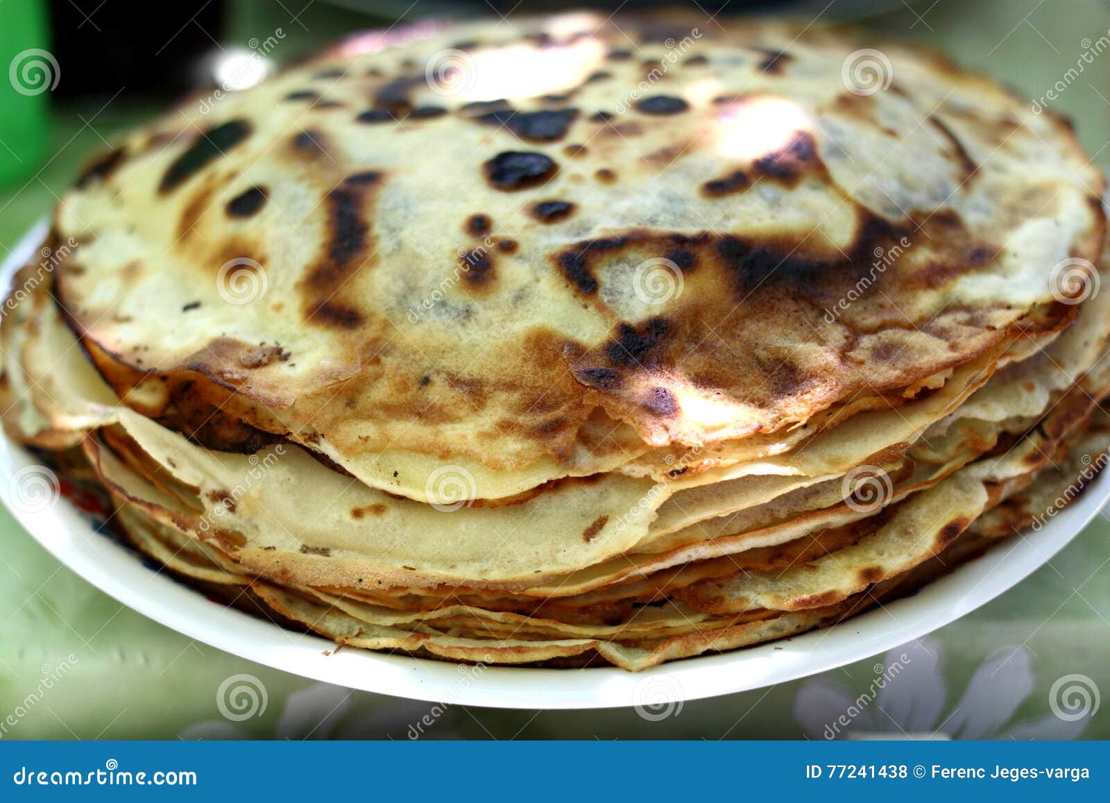 Burned pancakes stock photo. Image of crepes, breakfast - 77241438