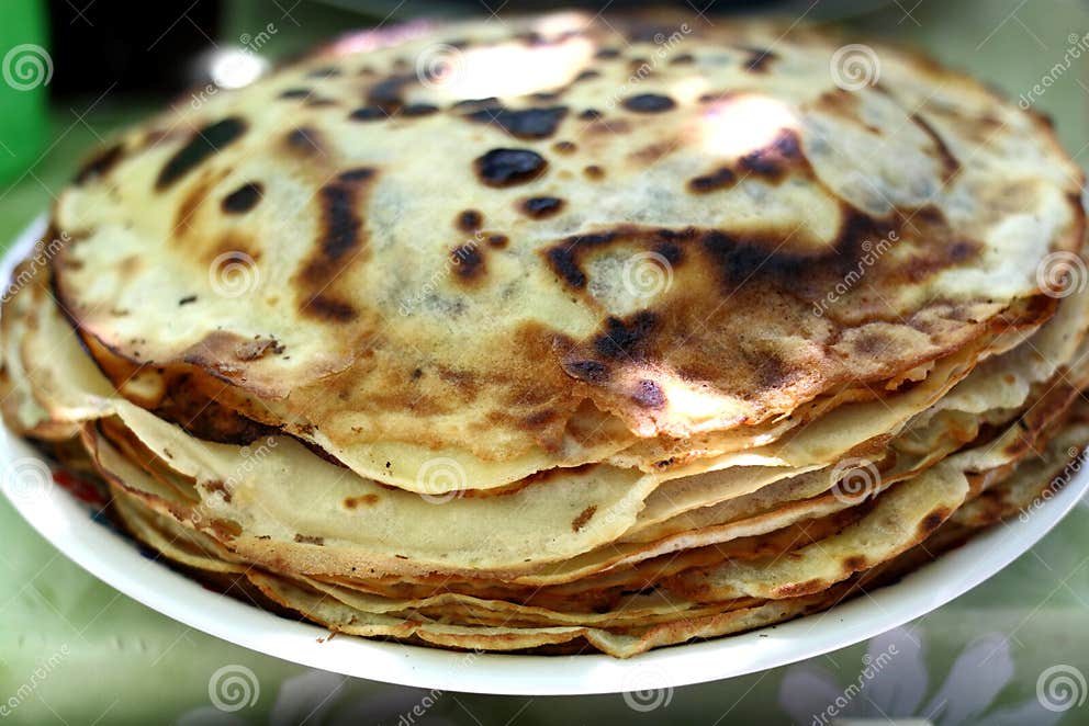 Burned pancakes stock photo. Image of crepes, breakfast - 77241438