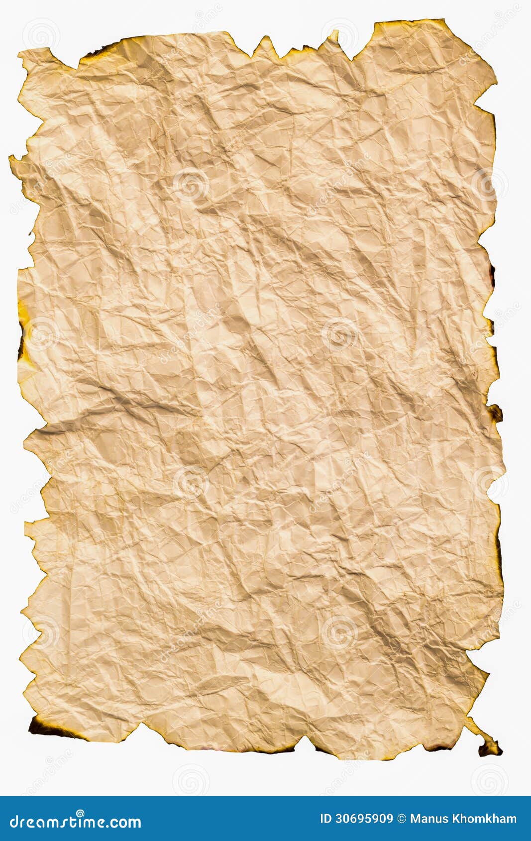 Burned paper with crumpled stock image. Image of paper - 30695909