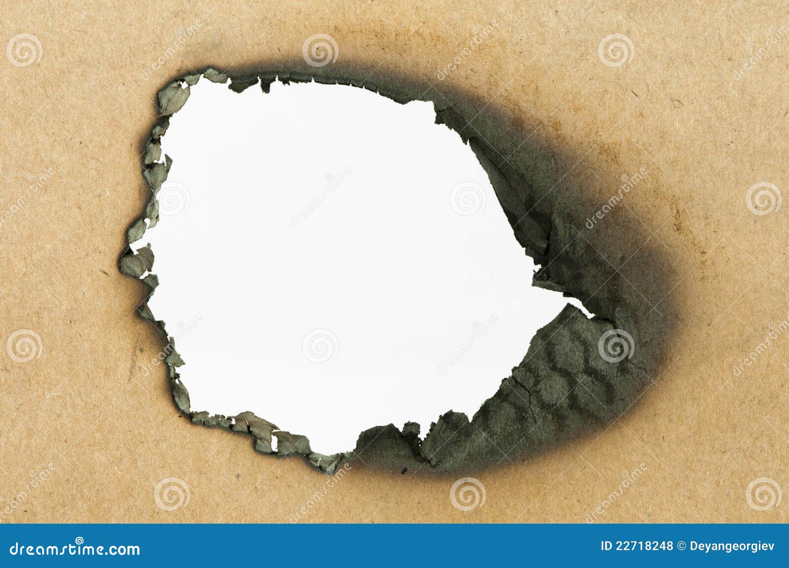 Burned paper and hole stock photo. Image of burnt, burn - 22718248