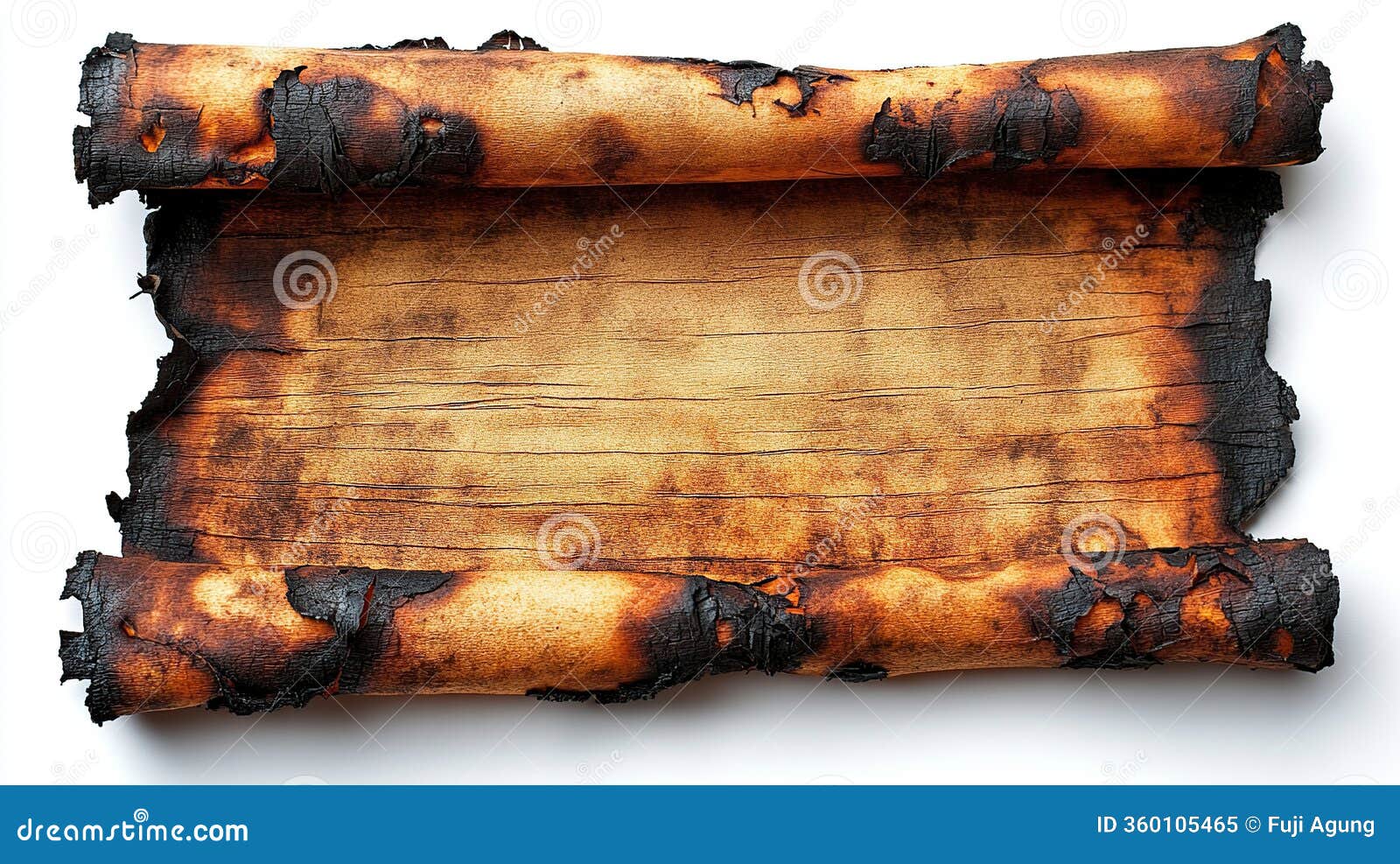 Burned Parchment Scroll Isolated Blank Space Texture Background Design ...