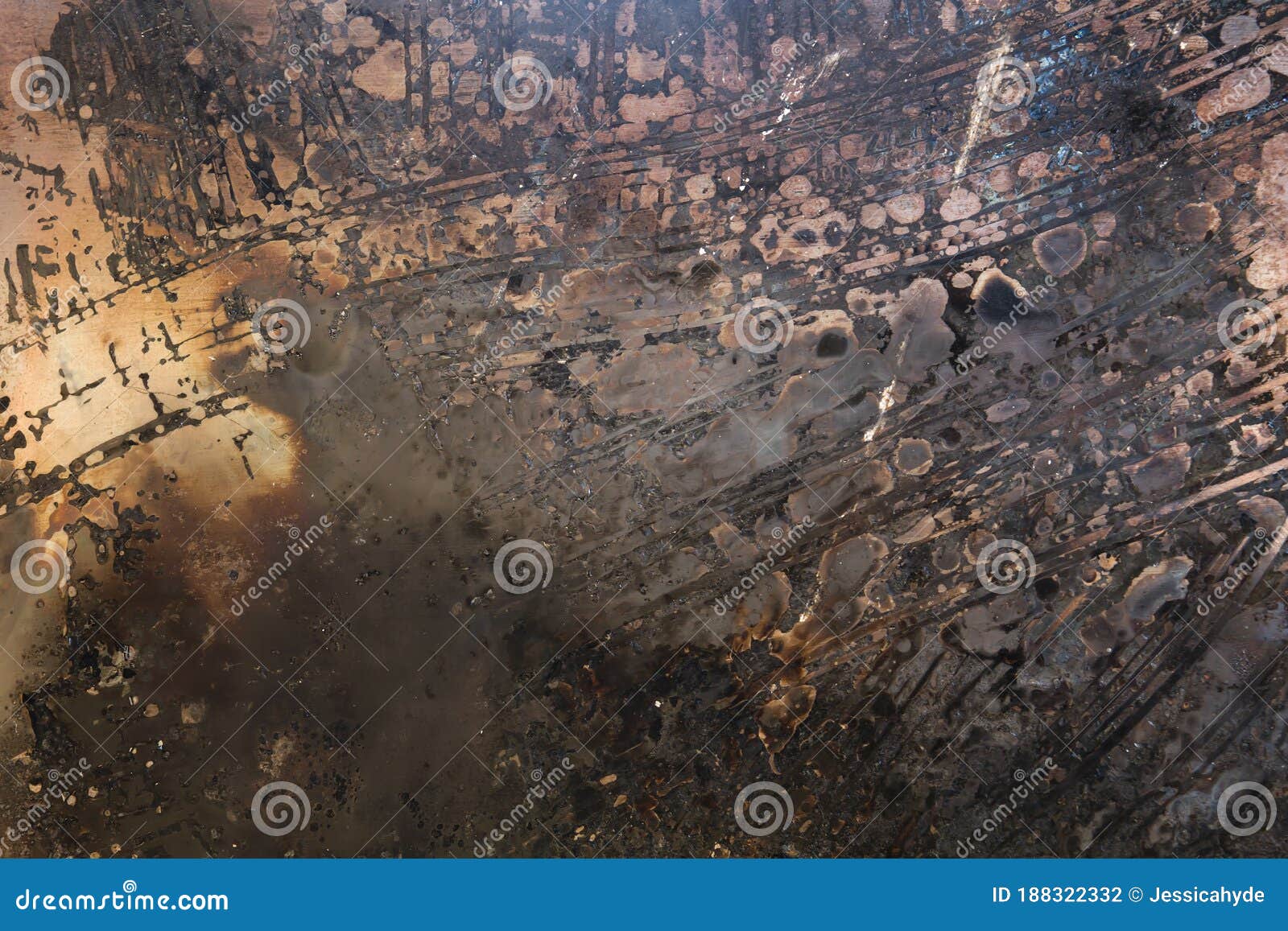 Burned Pattern on Metallic Sheet Stock Photo - Image of patterns ...