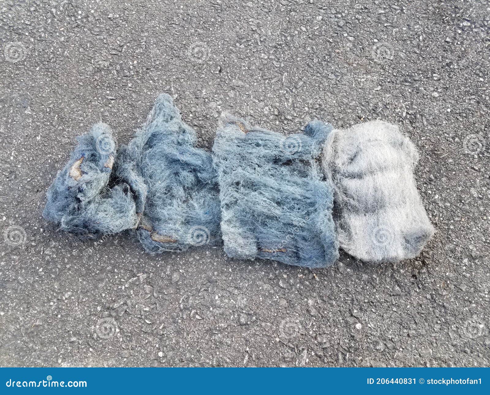 Burned and Regular Steel Wool on Asphalt Stock Image - Image of metal ...