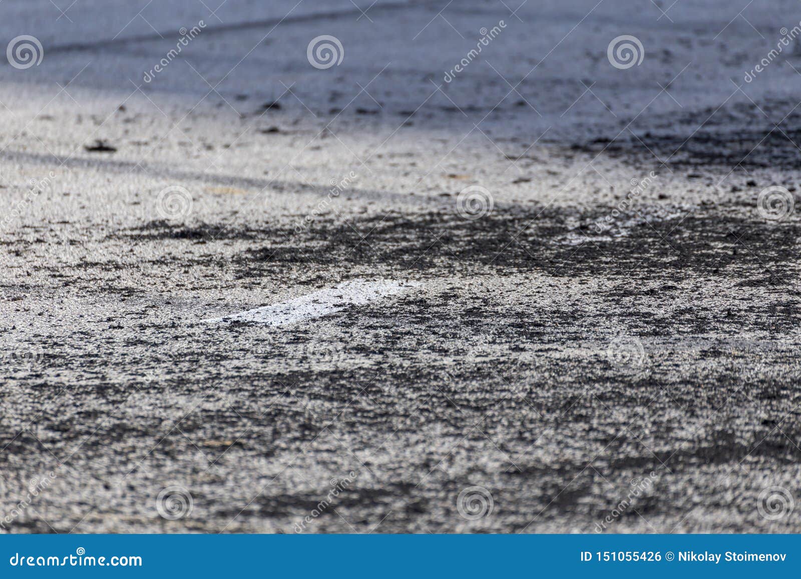 Burned Rubber Tire Track On An Asphalt Road Stock Photography ...