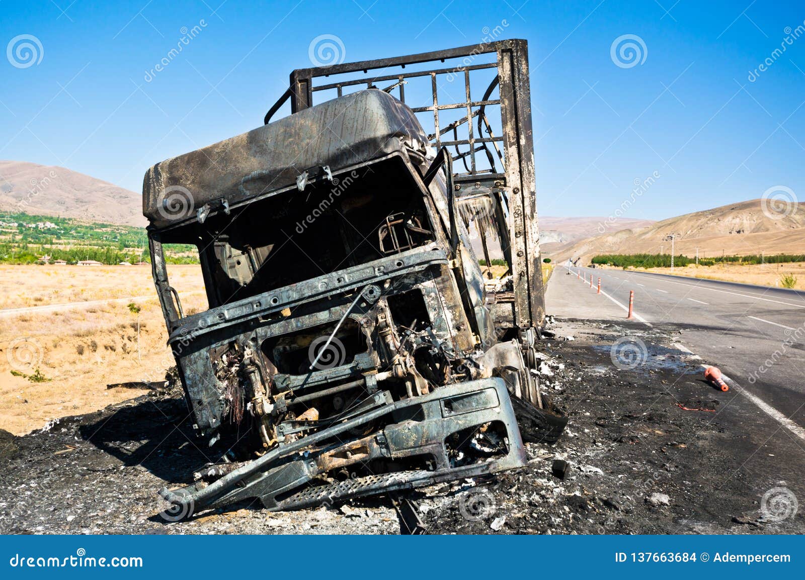 Burned-out Truck Royalty-Free Stock Photography | CartoonDealer.com ...