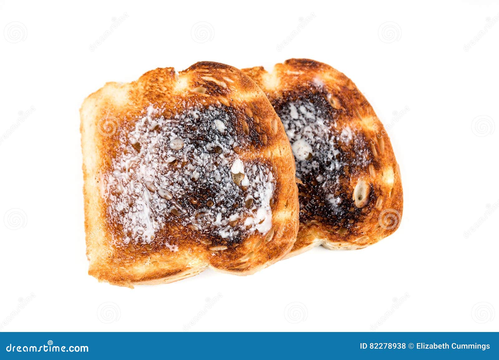 Burned whole grain toast stock photo. Image of burned - 82278938