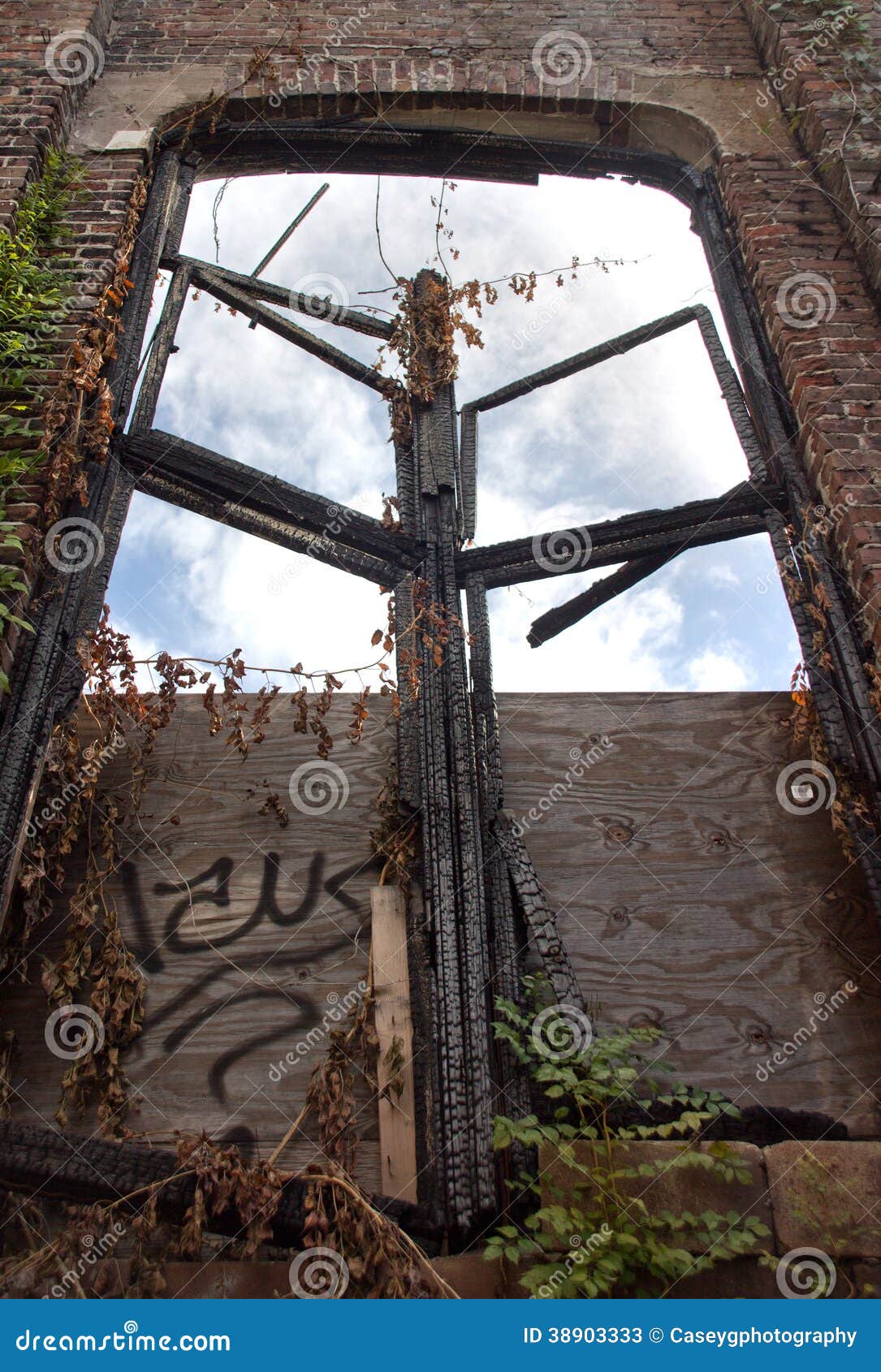 Burned Window Frame stock image. Image of door, frame - 38903333