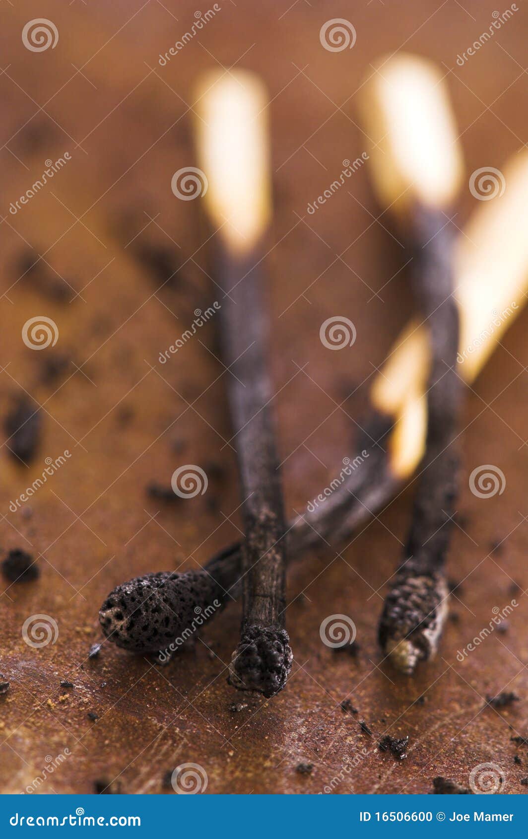 Burned Wood Matches on Steel Stock Photo - Image of used, closeup: 16506600