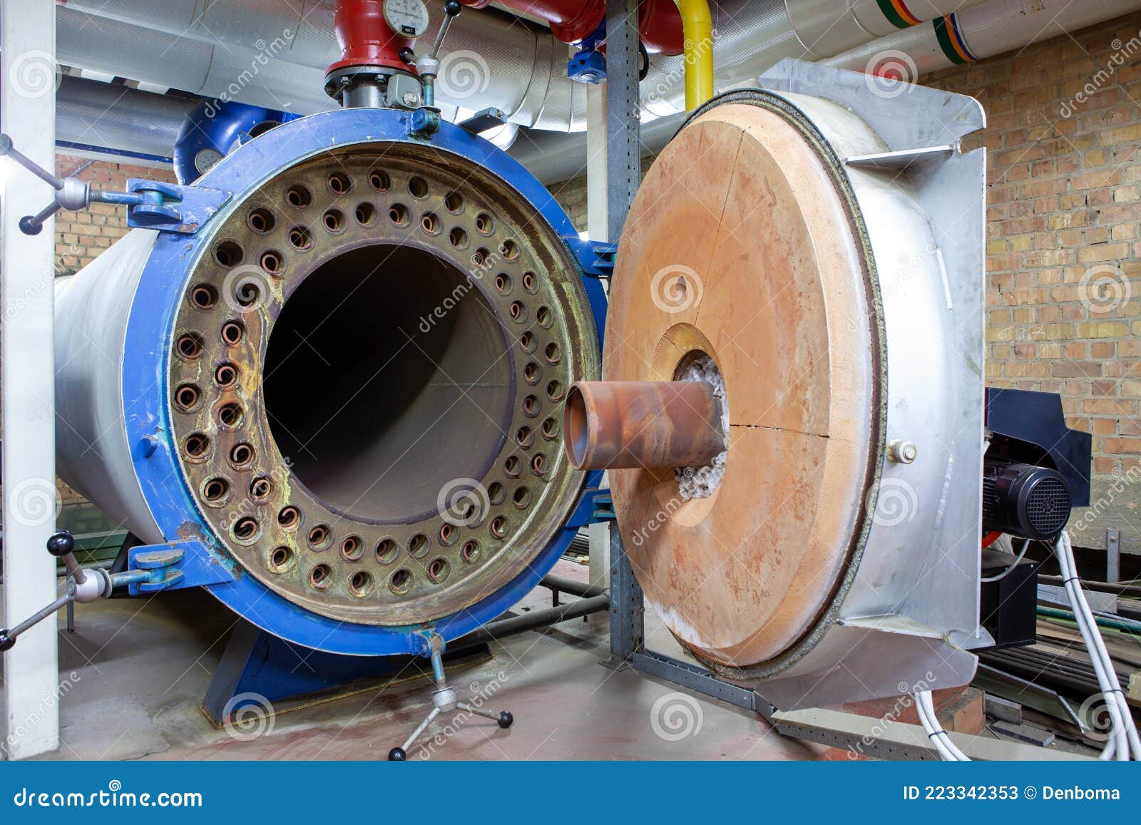 Burner of the heating stock image. Image of power, modern - 223342353