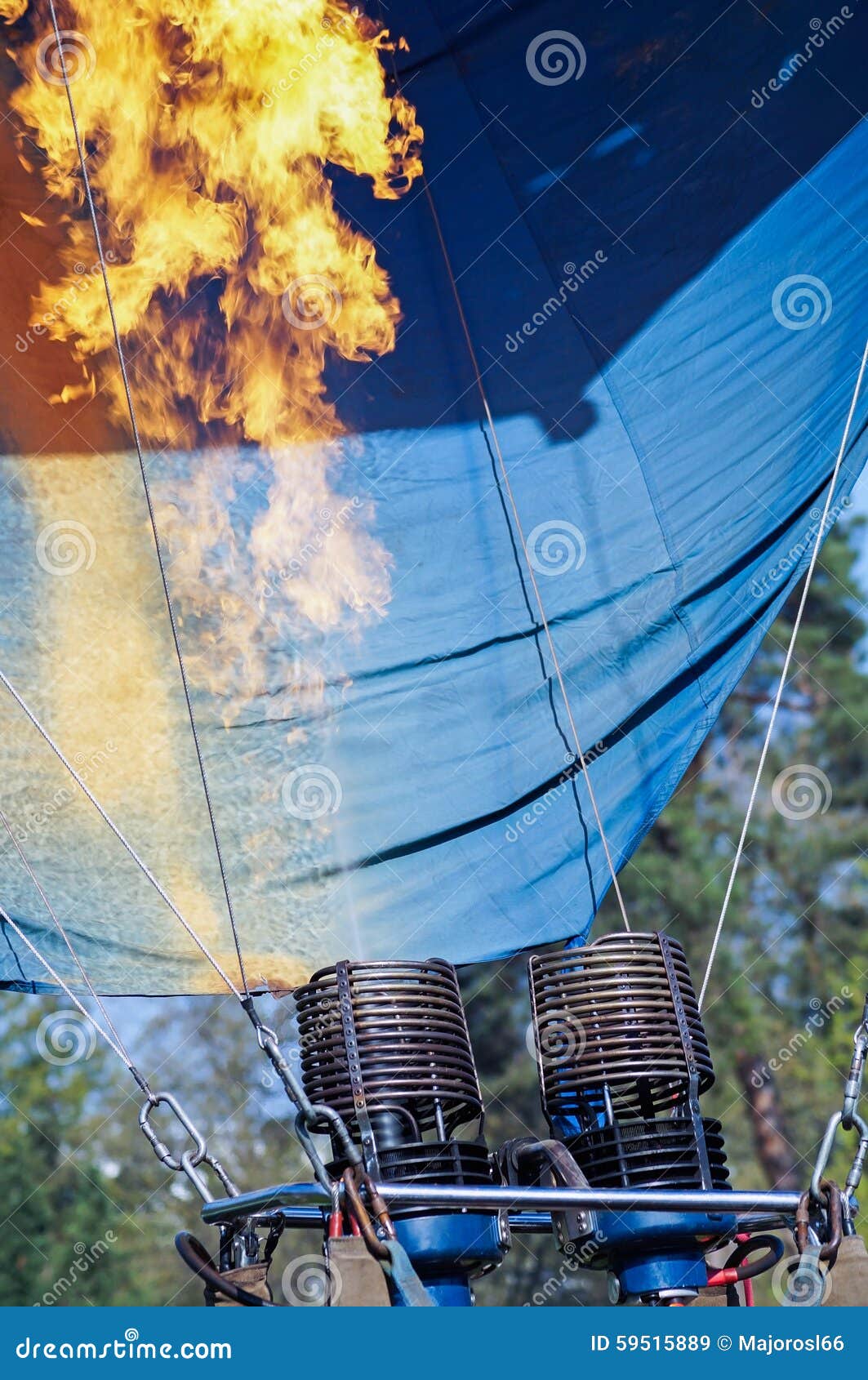 Burner of the Hot Air Balloon Stock Image - Image of tank, transport ...