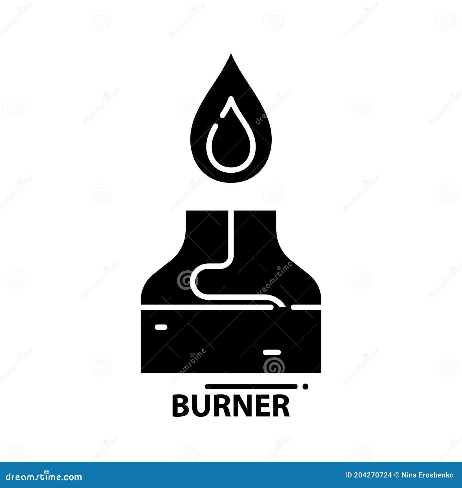 Burner Icon, Black Vector Sign with Editable Strokes, Concept ...
