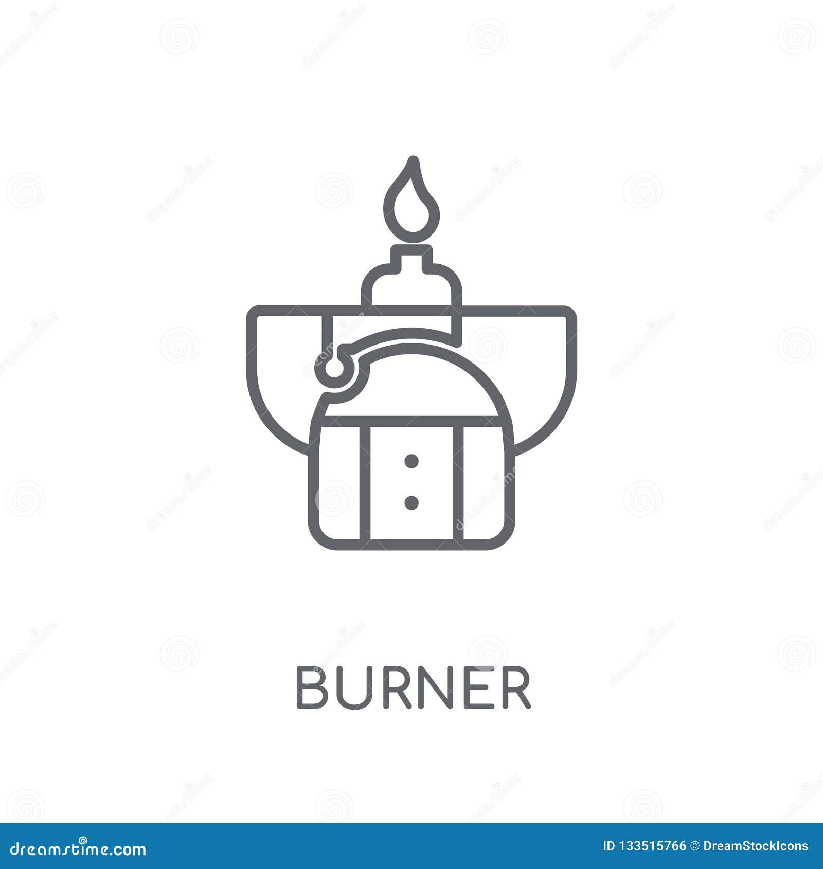 Burner Linear Icon. Modern Outline Burner Logo Concept on White Stock ...