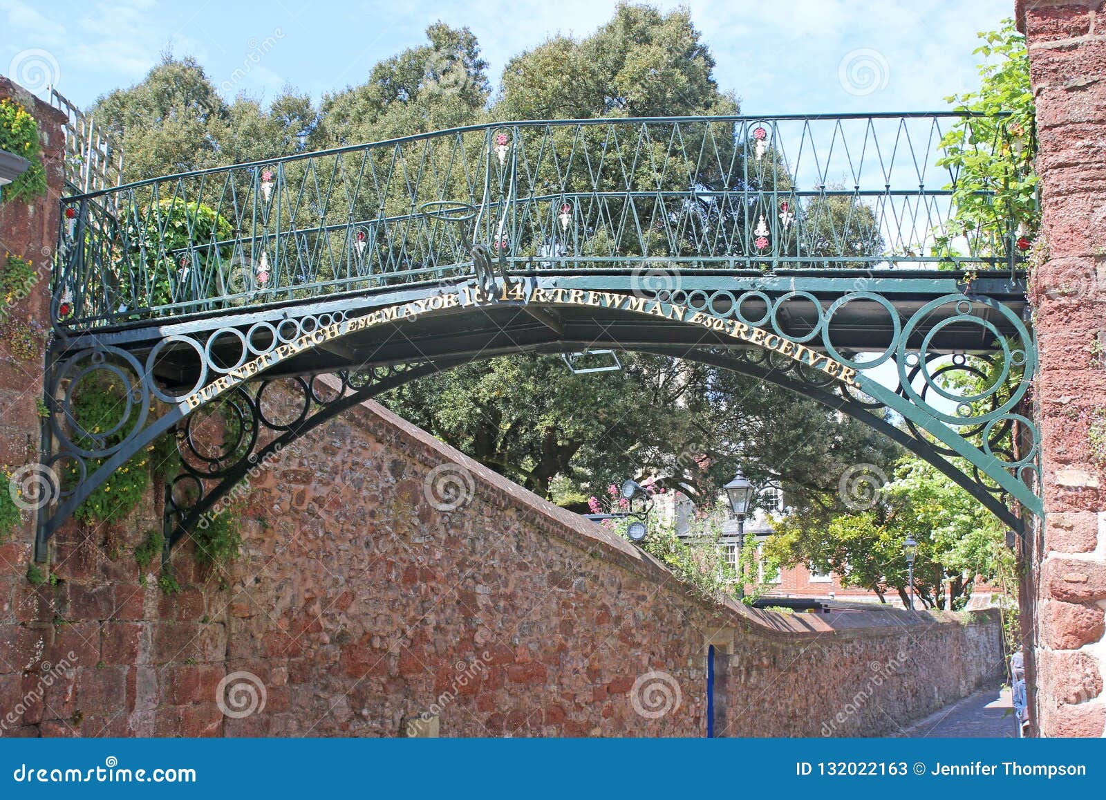 Burnet Patch Bridge, Exeter Stock Image - Image of wrought, ornate ...