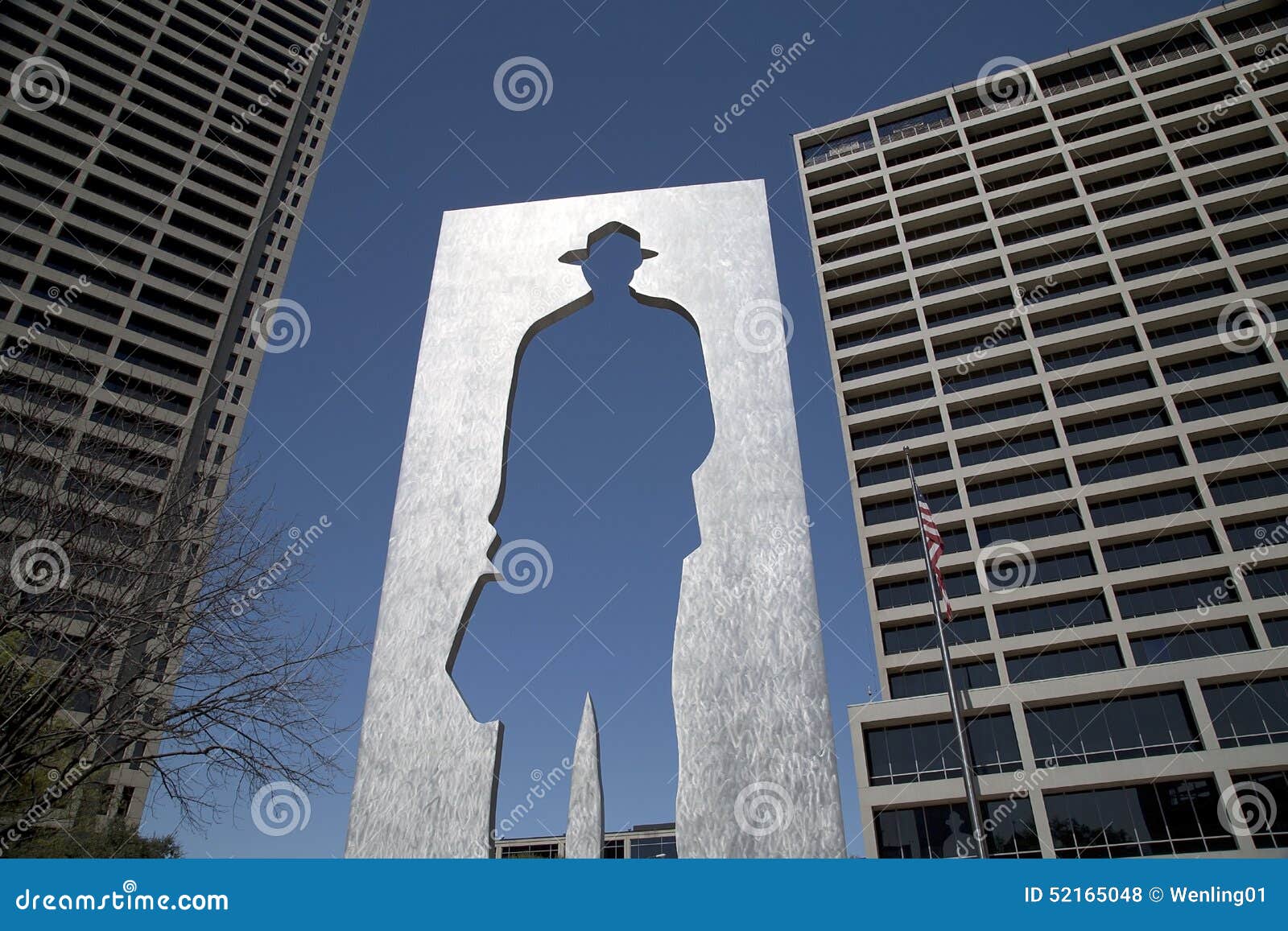 Burnett Park in Downtown Fort Worth Stock Photo - Image of architecture ...