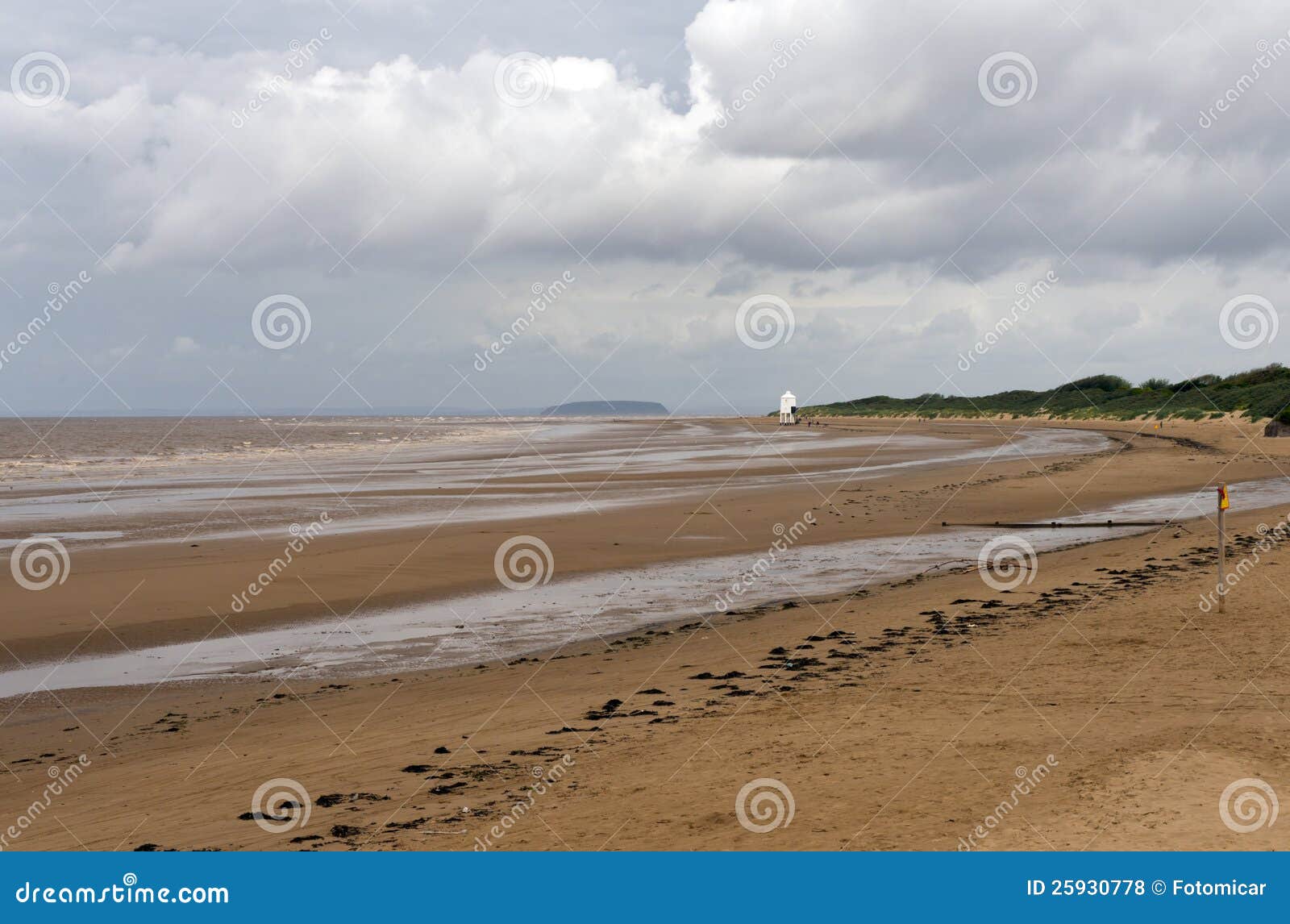 Burnham on Sea Beach stock photo. Image of somerset, holidays - 25930778