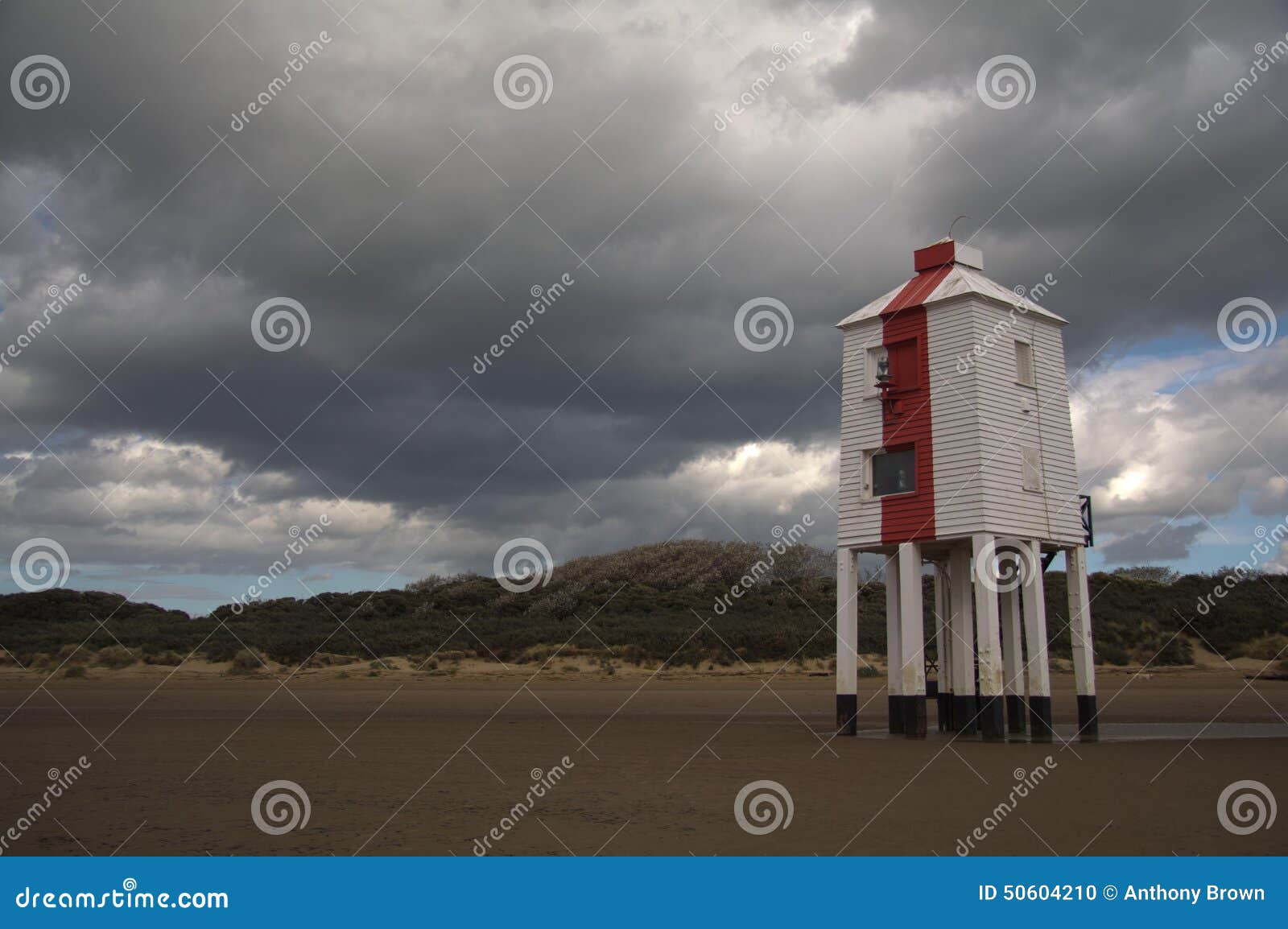 Burnham-on-sea Lighthouse from the Sea Stock Photo - Image of seaside ...