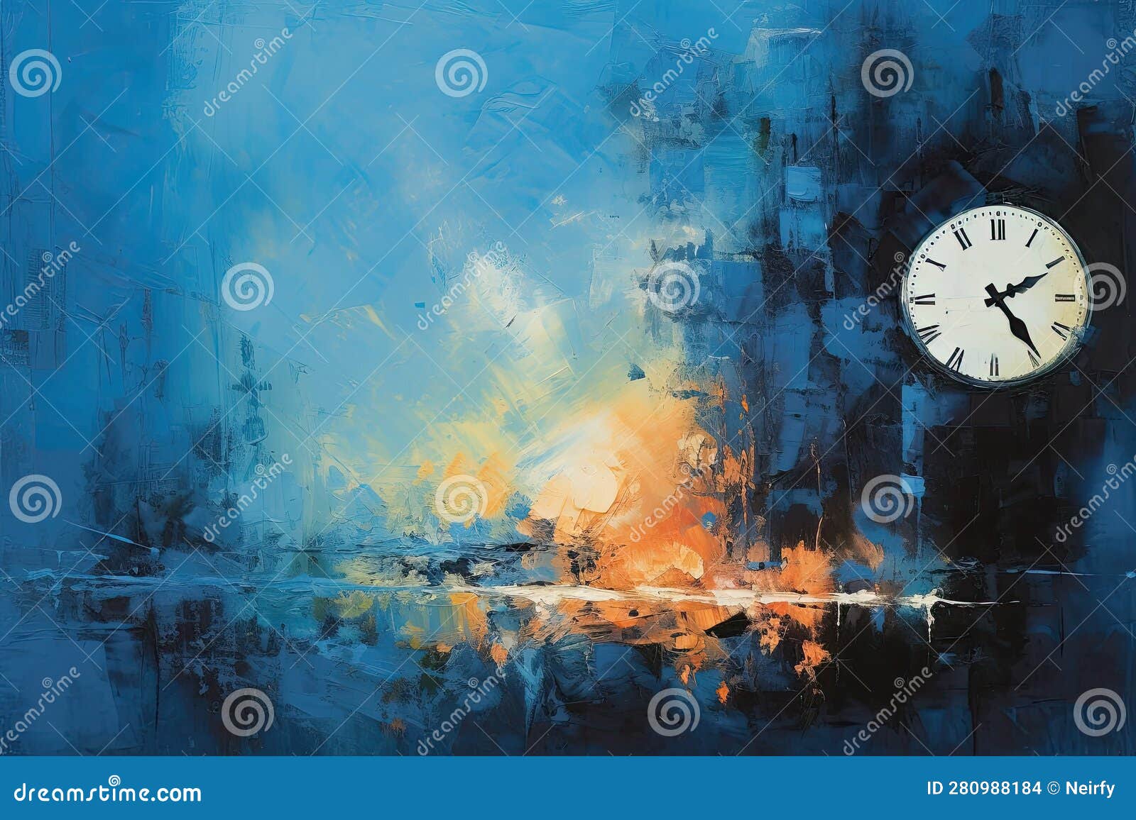 Burning Alatm Clock. Deadlines and Time Concept Stock Illustration ...
