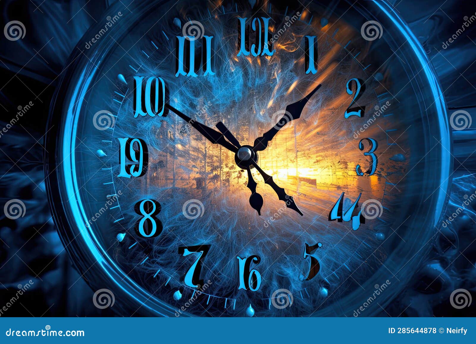 Burning Alatm Clock. Deadlines and Time Concept Stock Photo - Image of ...
