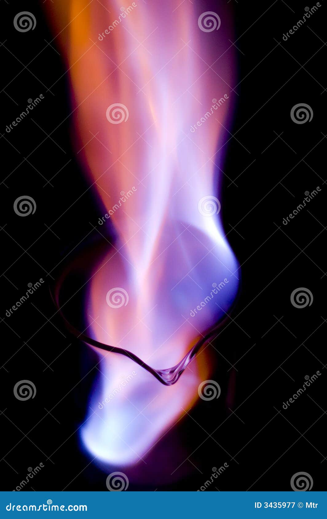 Burning alcohol in flask stock image. Image of middle - 3435977