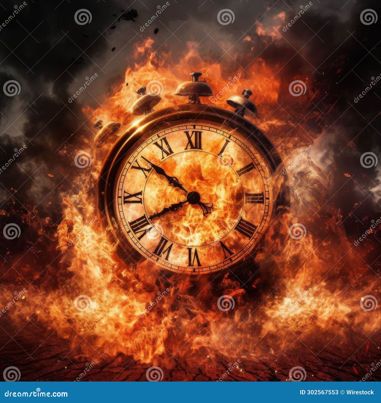 Burning Relic Epic Fantasy Art 4K Wallpaper Royalty-Free Stock ...