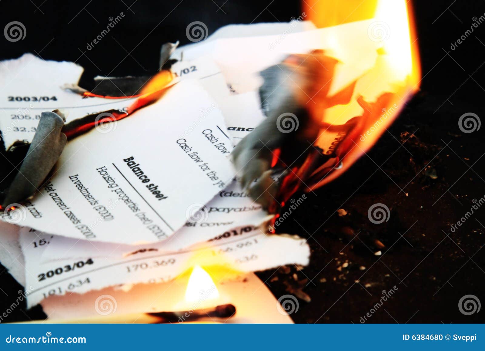 Burning Annual Report with Motion Blur Stock Photo - Image of crash ...