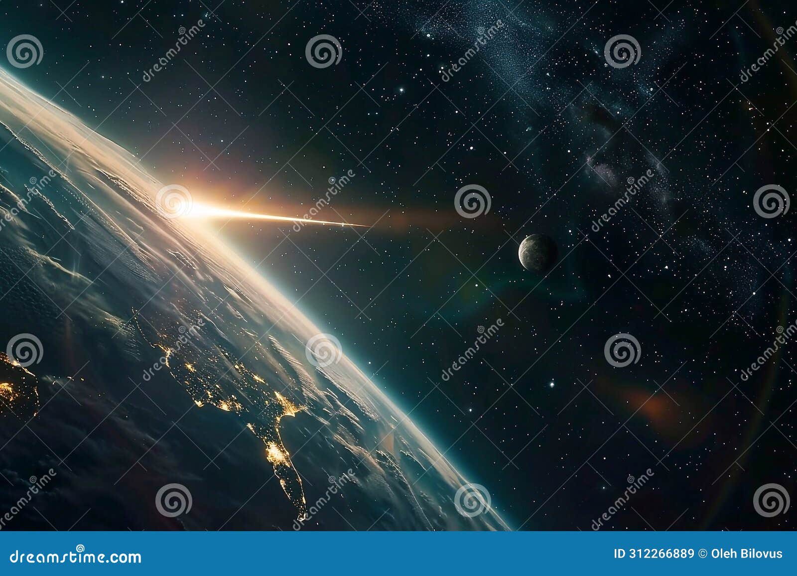 Burning Asteroid is Approaching the Earth Stock Image - Image of meteor ...