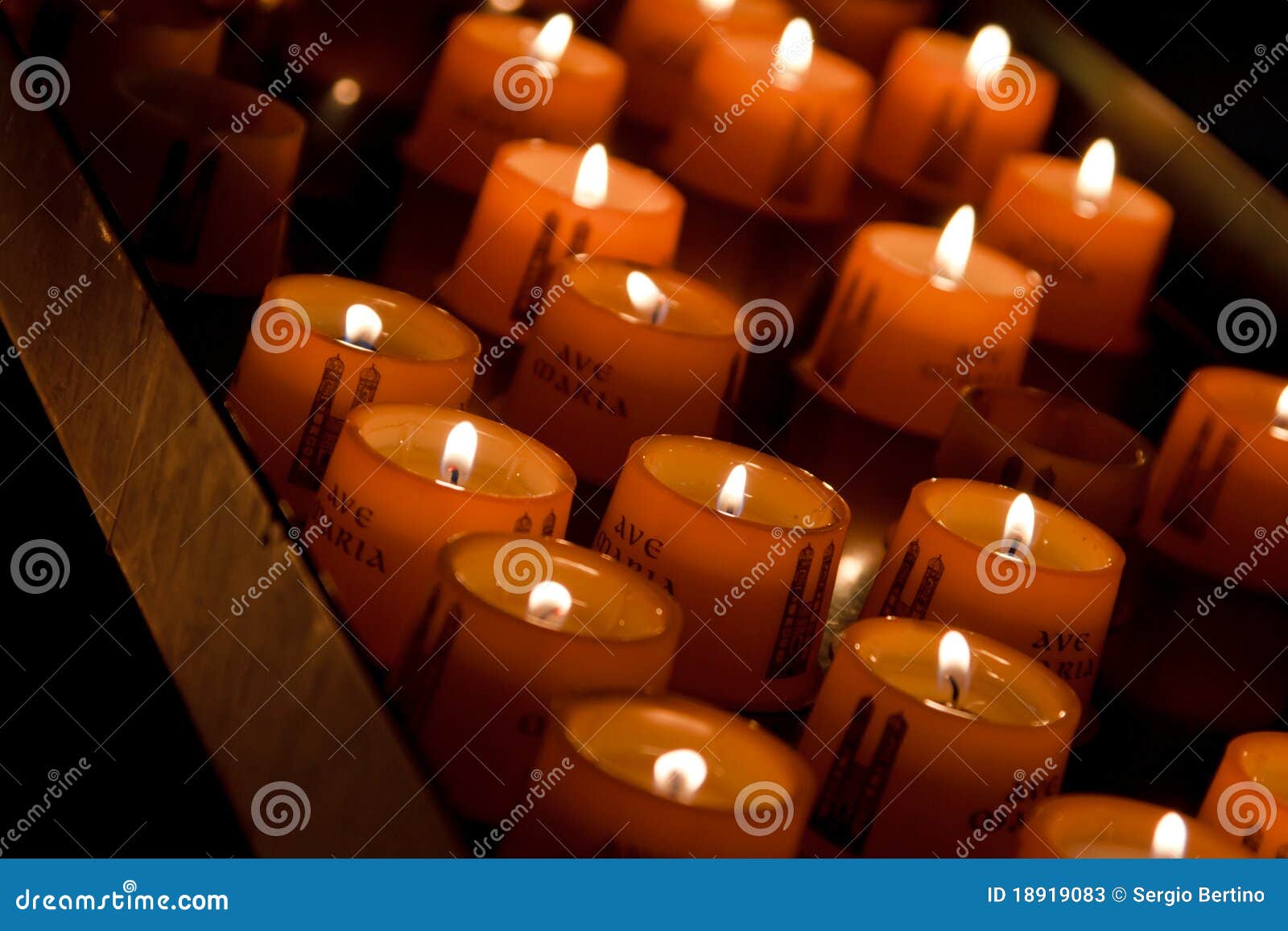 Burning Ave Maria candles stock image. Image of burning - 18919083