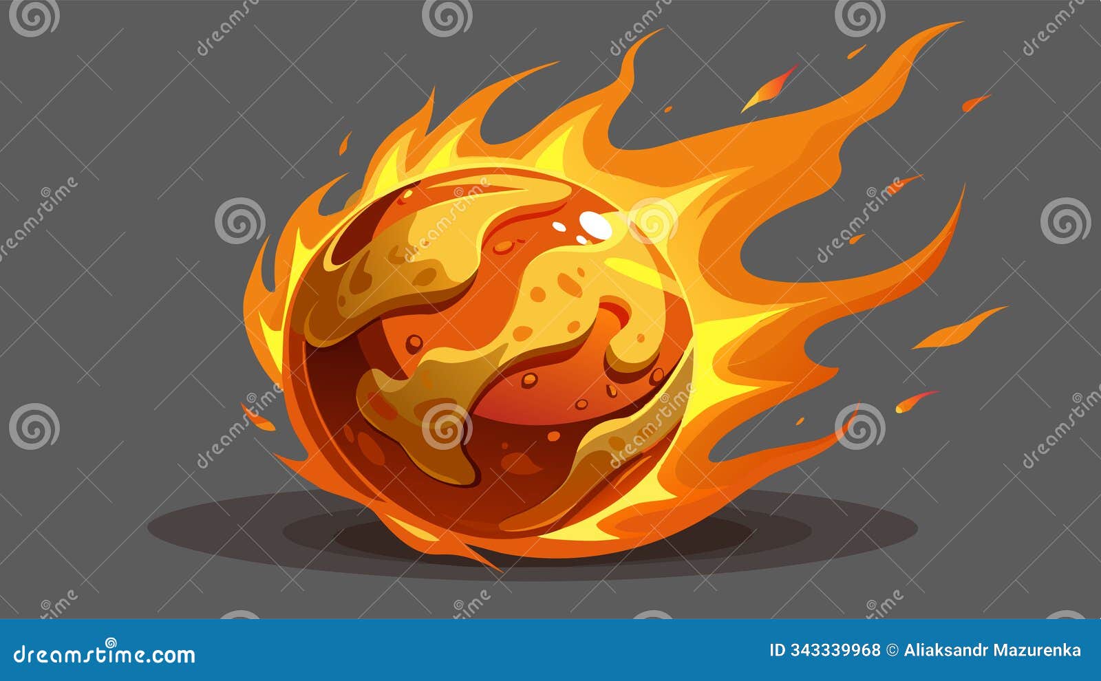 Burning Ball VFX Element for Compositing Transparent Background Stock ...