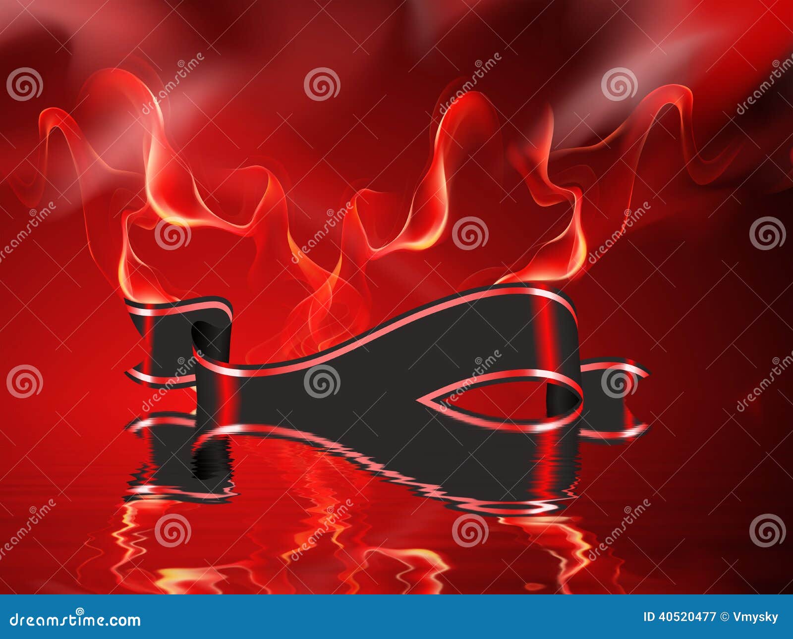 Burning banner stock illustration. Illustration of danger - 40520477