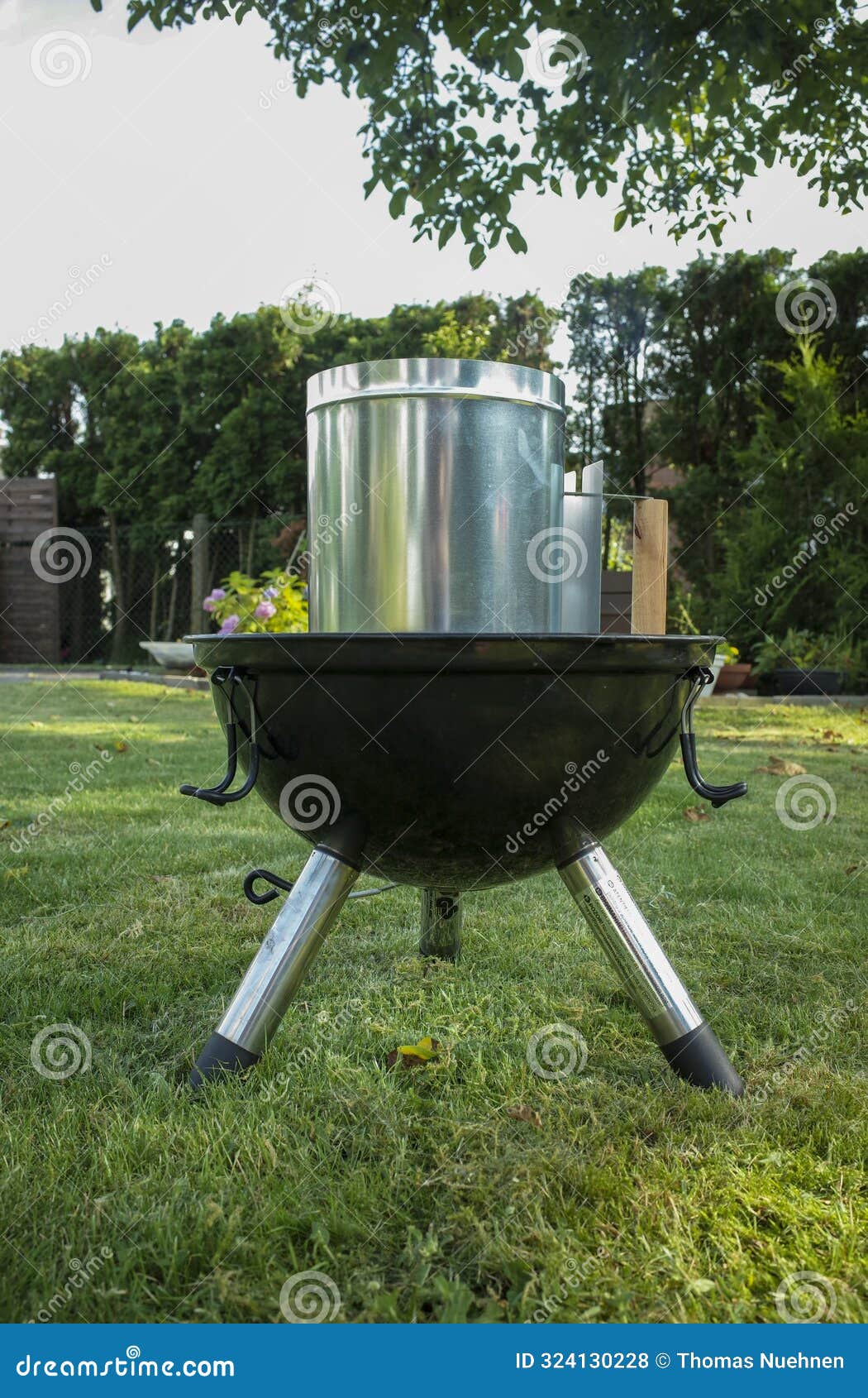 Barbecue Chimney for coal editorial stock photo. Image of grill - 324130228