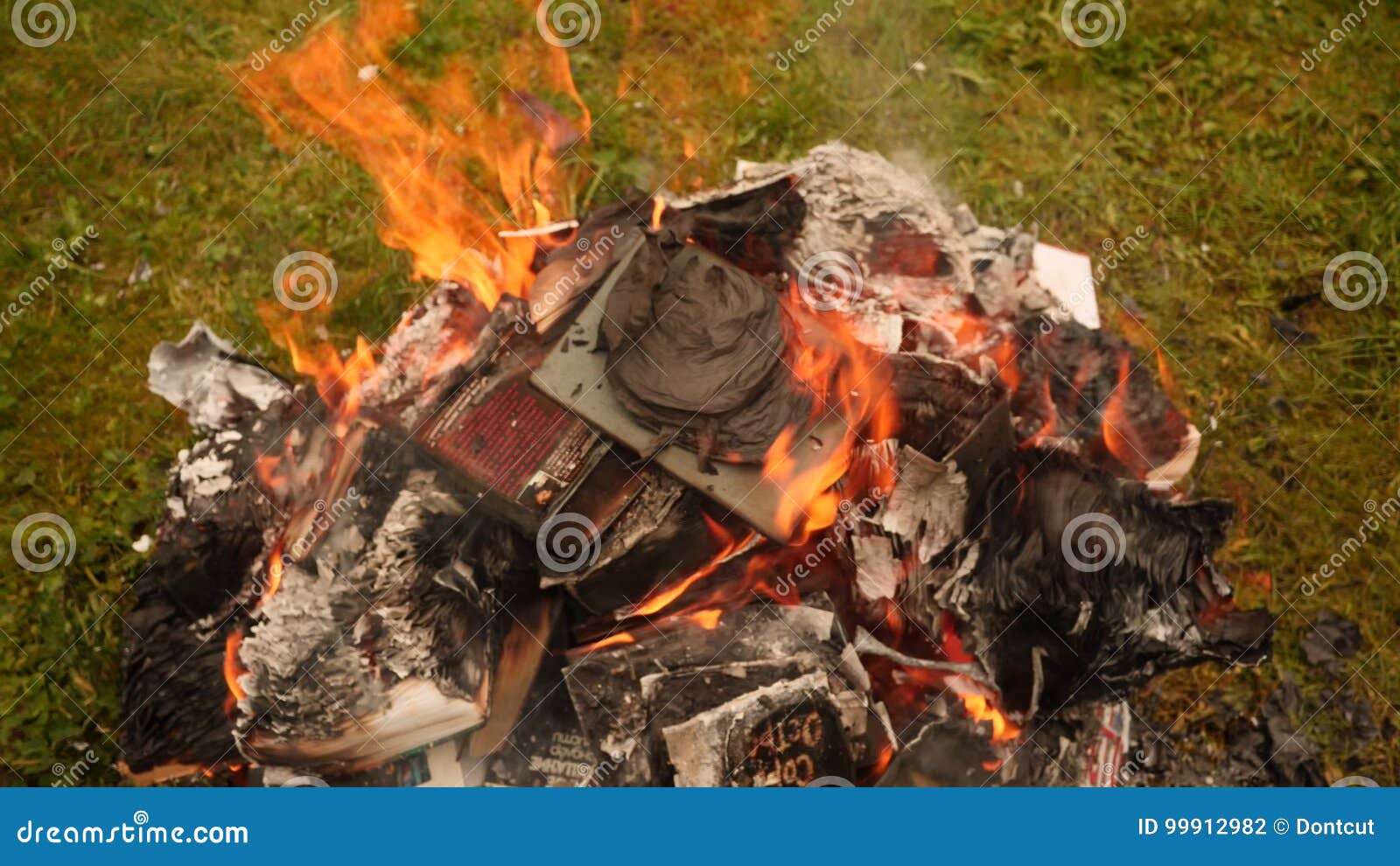 Burning Bible in a fire stock footage. Video of ancient - 99912982