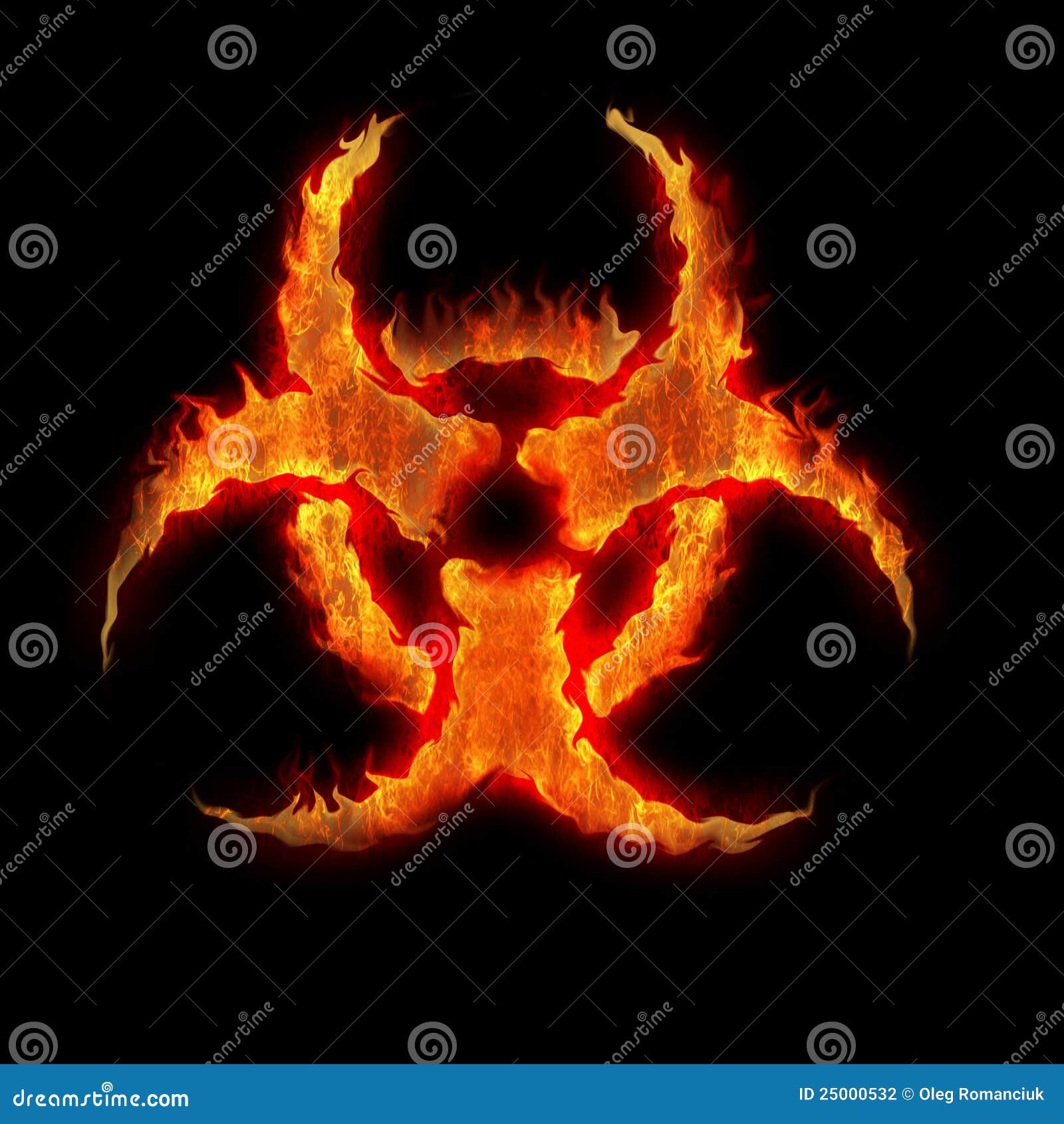 Burning biohazard sign stock illustration. Illustration of element ...