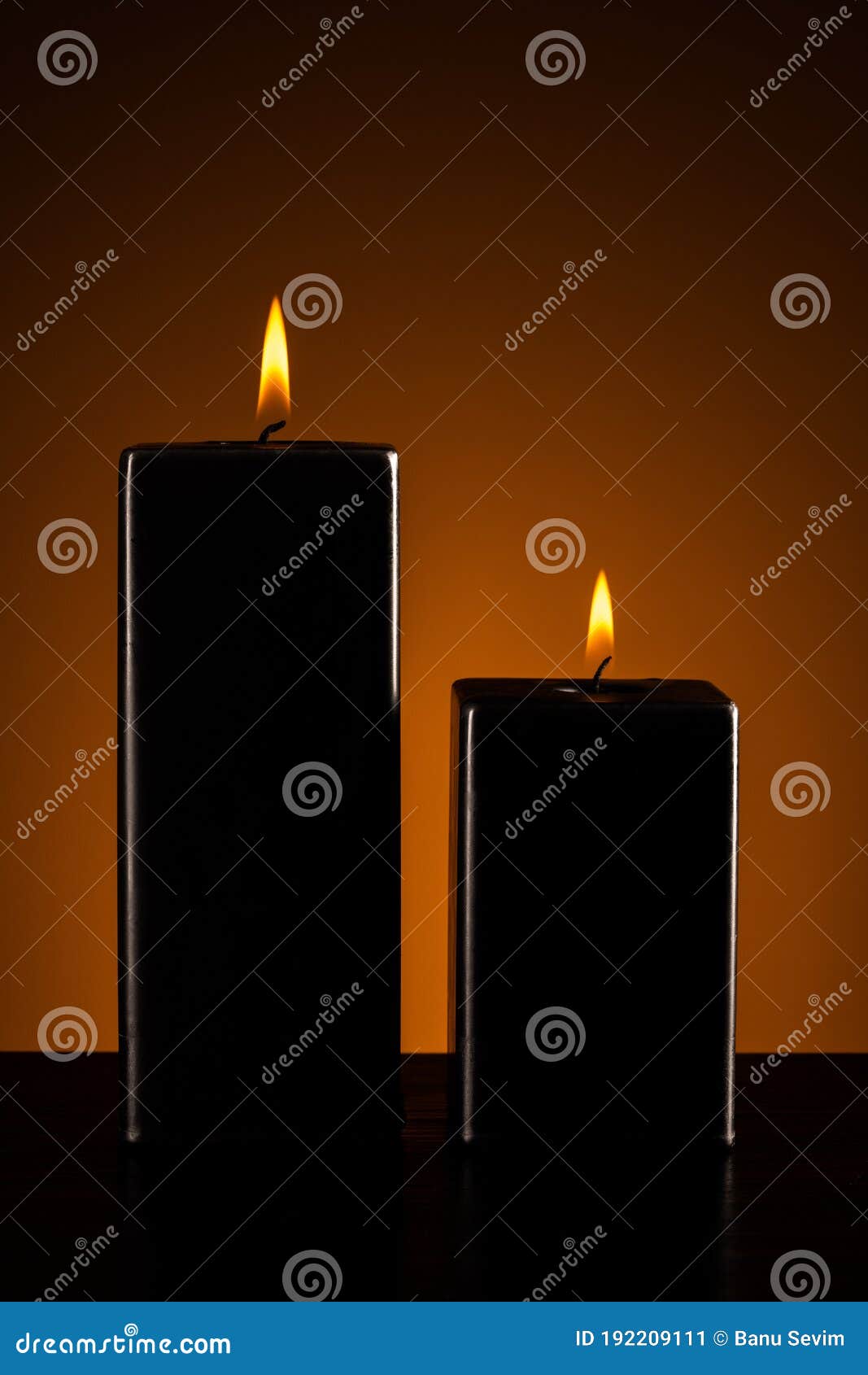 Black candle on dark stock image. Image of hope, incantation - 192209111